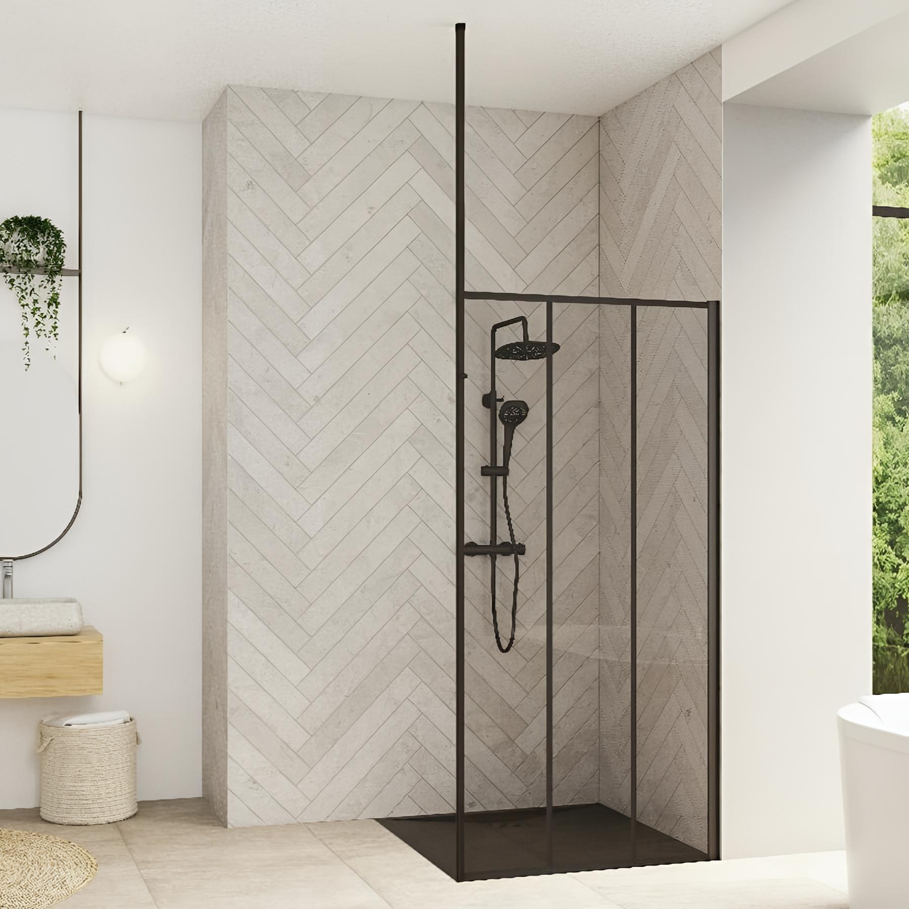 Paroi de douche fixe KINEDO SMART DESIGN SOLO Factory largeur 1,40m ...