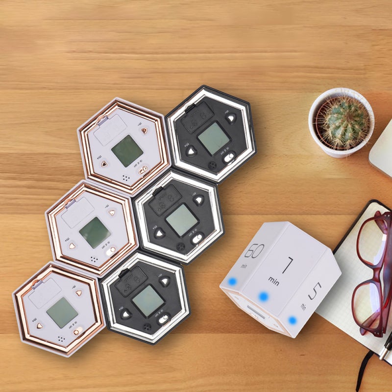 Cronómetro de Cubo Multihéxago con Sensor de Gravedad, Pantalla LED ...