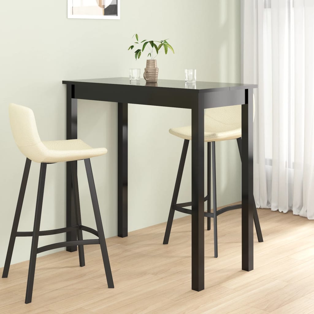 Mesa alta negra de MDF 115x55x107 cm | Leroy Merlin