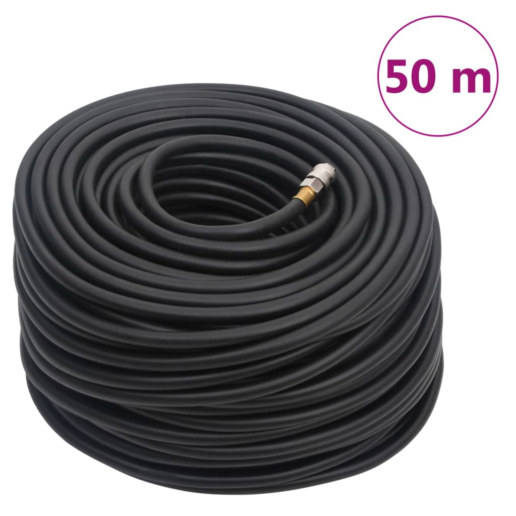 VidaXL Manguera de aire híbrida caucho y PVC negro 15 mm 50 m | Leroy Merlin