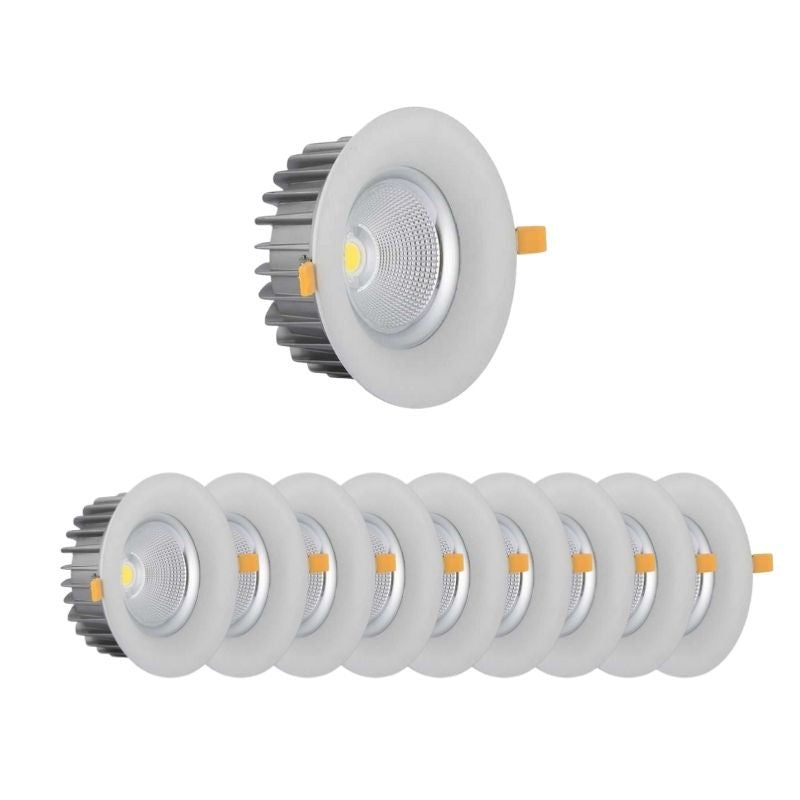 Downlight LED empotrable 40W 220V 60° (Pack de 10) - Blanco Neutro ...