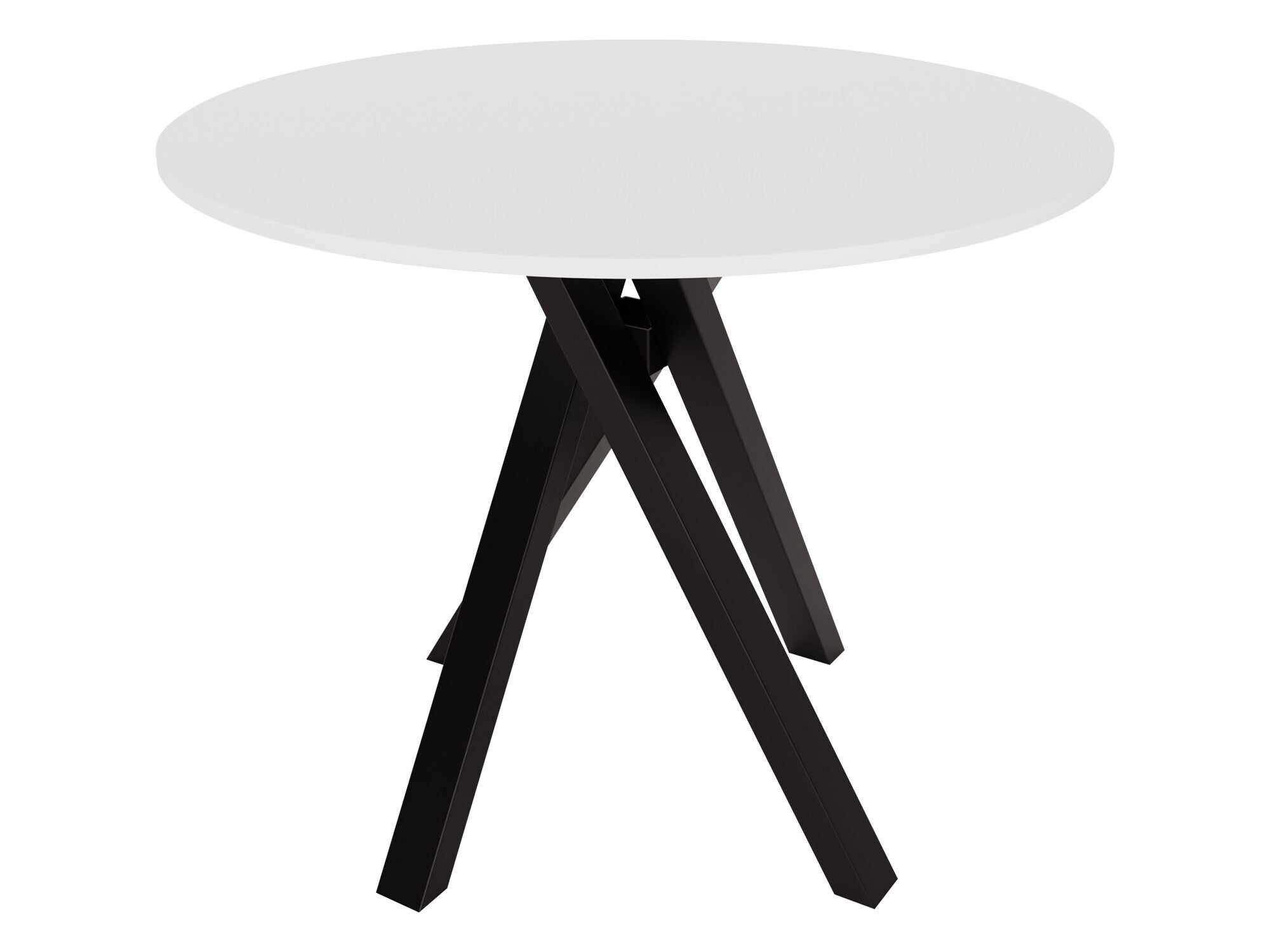 Table Stanton 147, Blanc, Noir, 75cm, Stratifié, Métal | Leroy Merlin