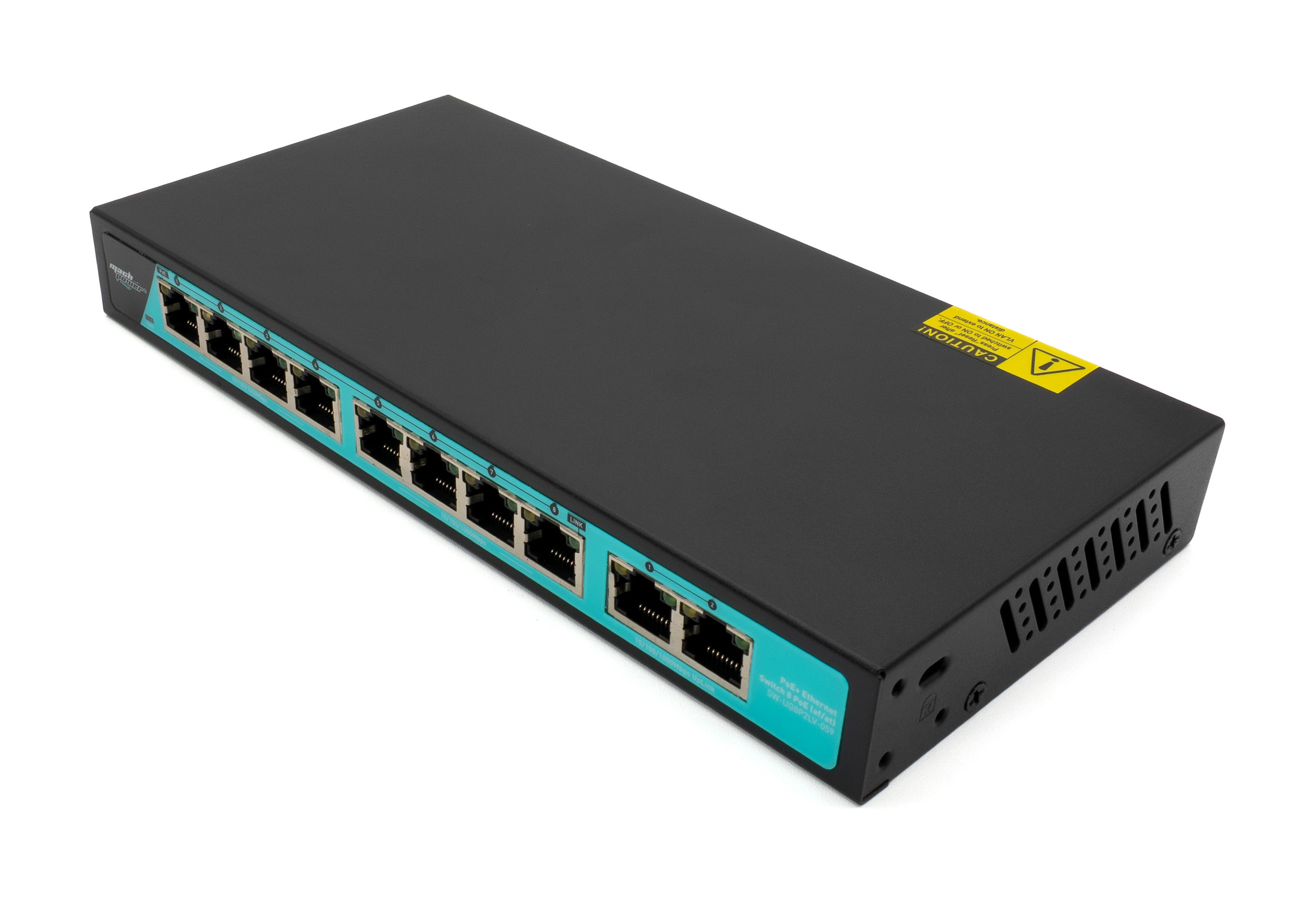 Switch 8 porte Gigabit PoE, 2 Porte Uplink Gigabit,con funzione VLAN ...