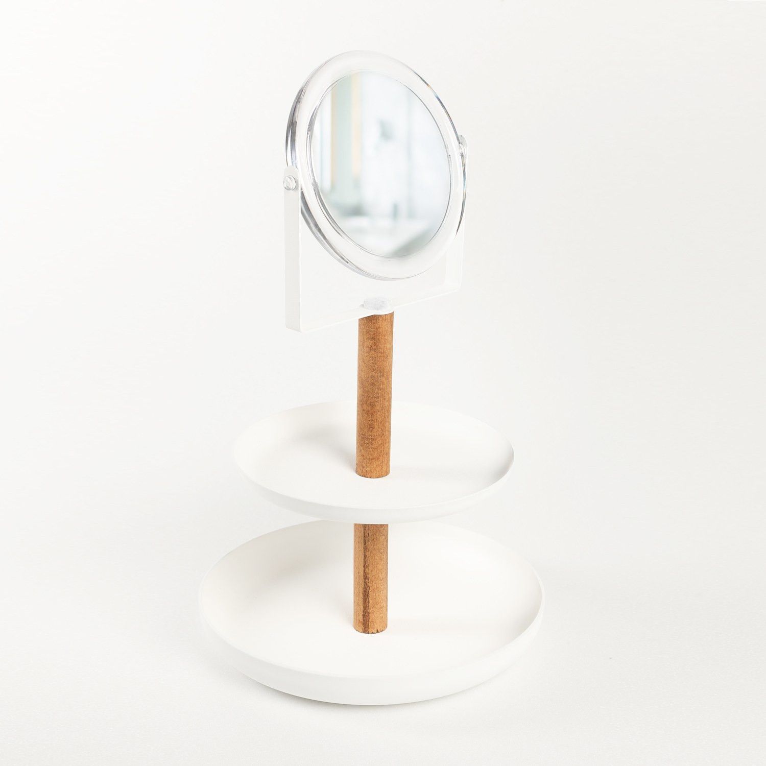 Présentoir de bijoux avec miroir Maxipile D20,5xH35,5cm Pin massif ...