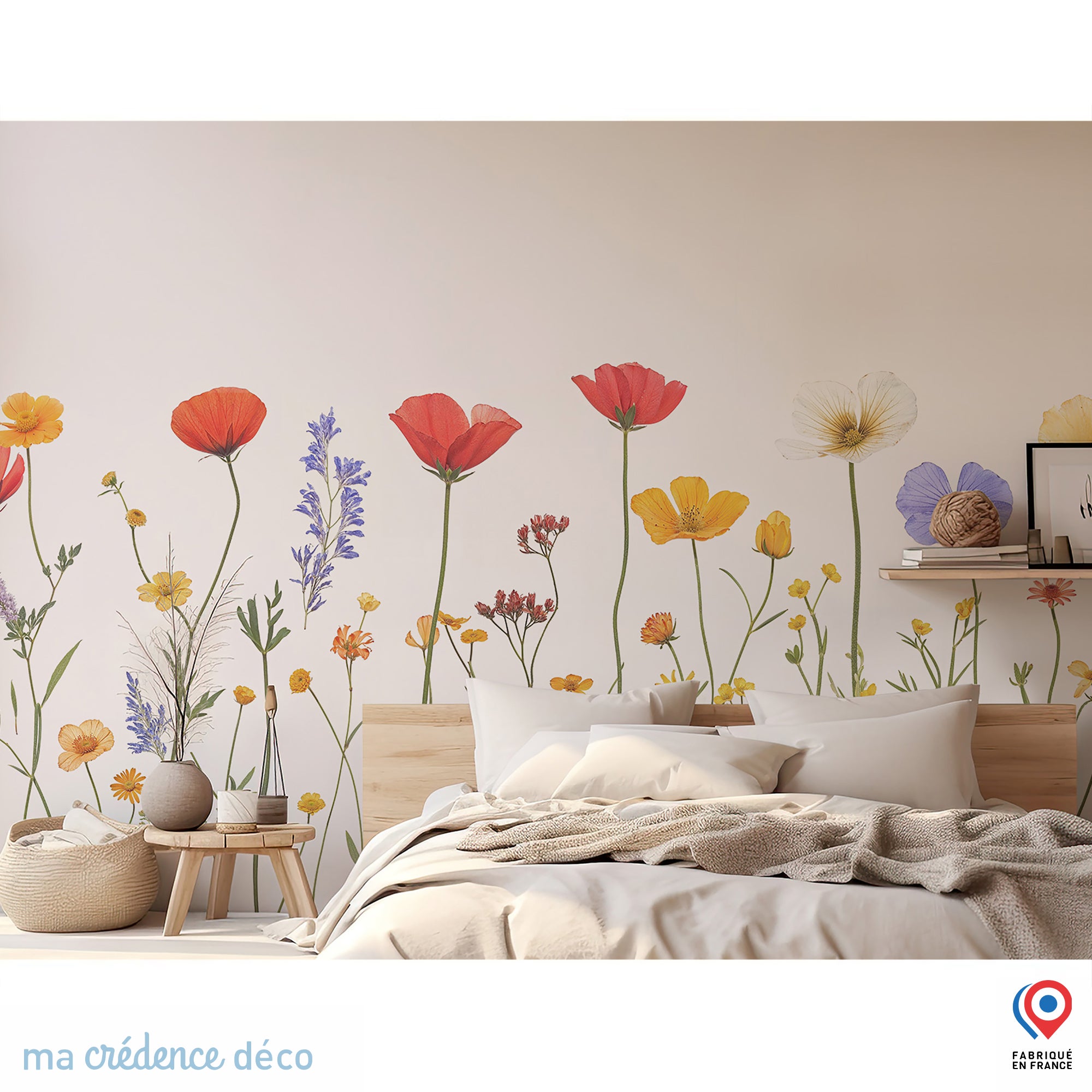 Papier peint Fleurs des champs 4 - Intissé - 200 cm - 280 cm ...