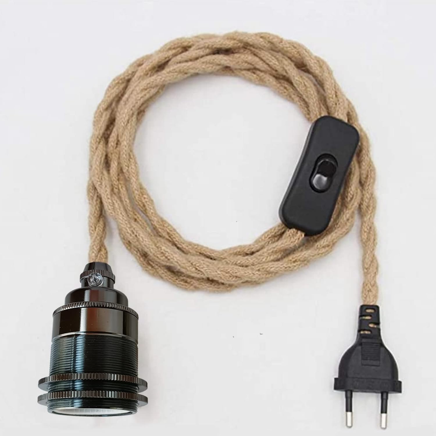 Douille de Lampe E27 Vintage avec Câble et Interrupteur,Suspendue ...