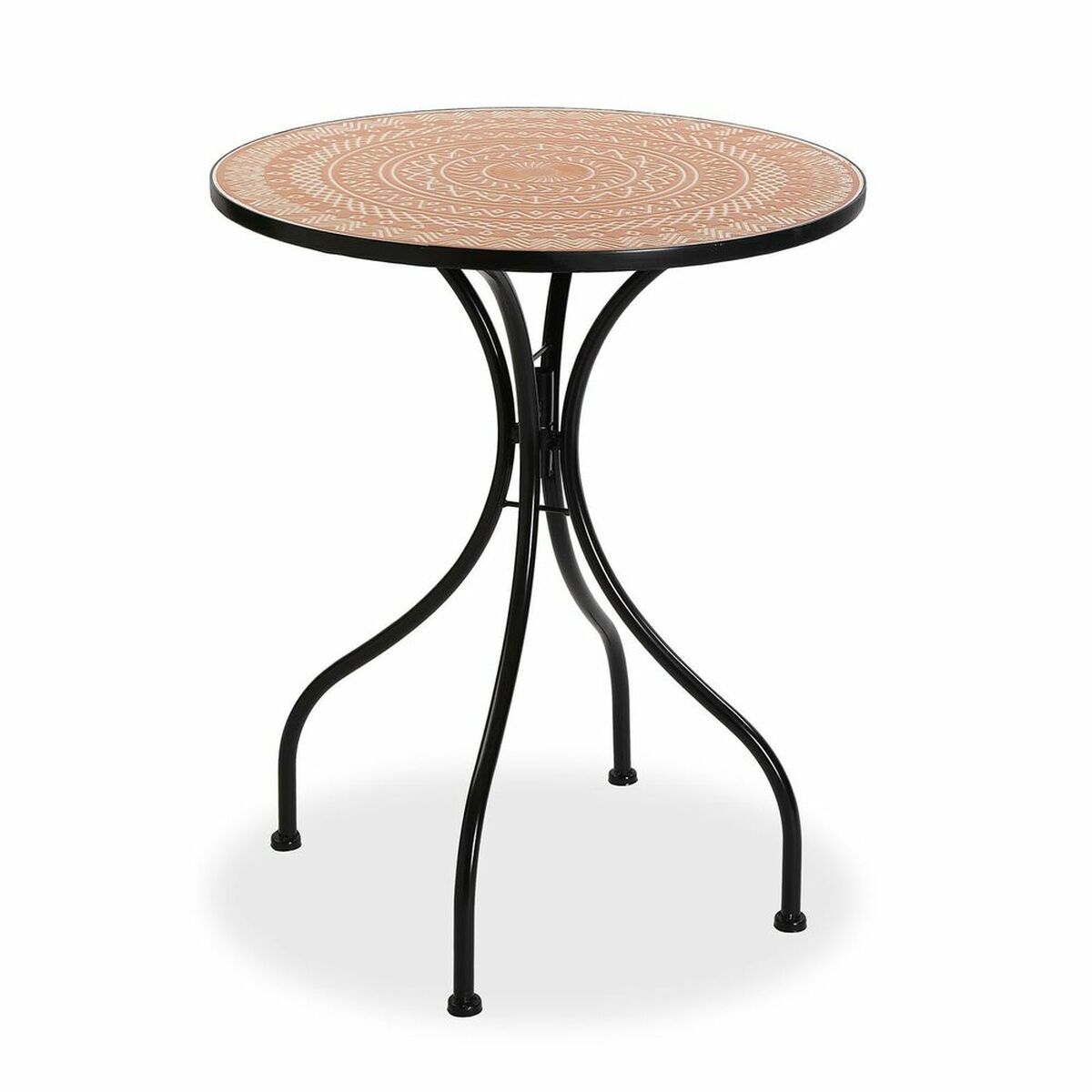 Table d'appoint Versa Mosaïque Ronde Orange Métal (60 x 71 cm) | Leroy ...