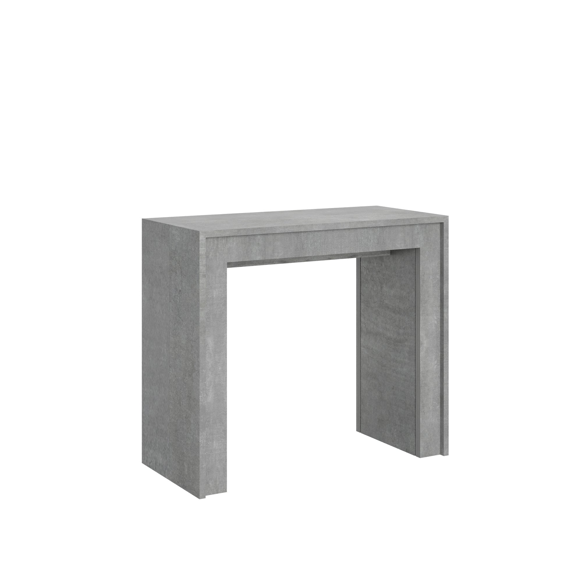 Console extensible 90x42/302 cm Mia Gris Béton | Leroy Merlin