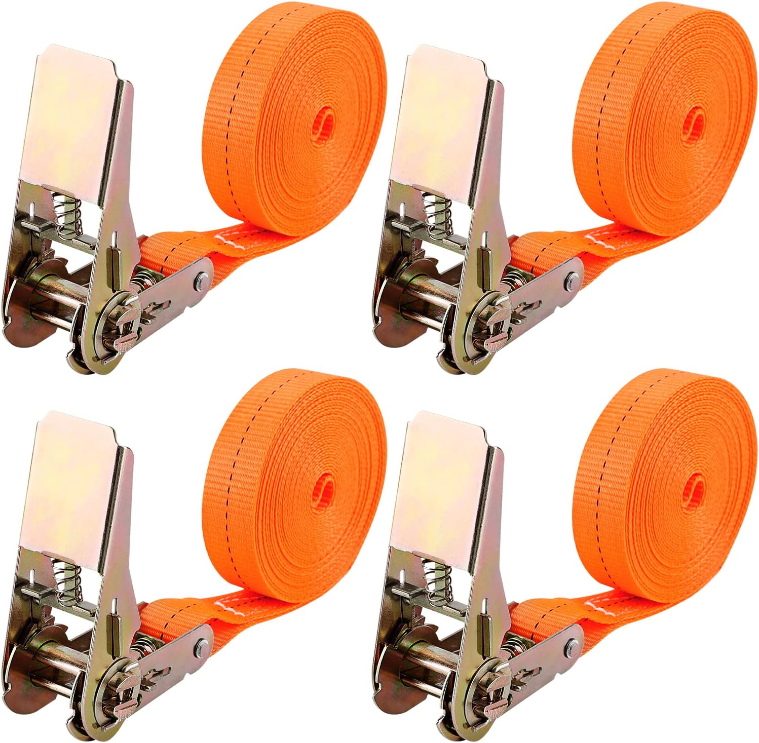 Lot de 4 Pièces Sangle à Cliquet,Longueur 6 m,Largueur 25 mm,Sangle d ...