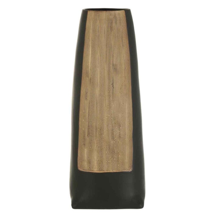 Vase Long Design en Céramique "Maria" 40cm Noir | Leroy Merlin