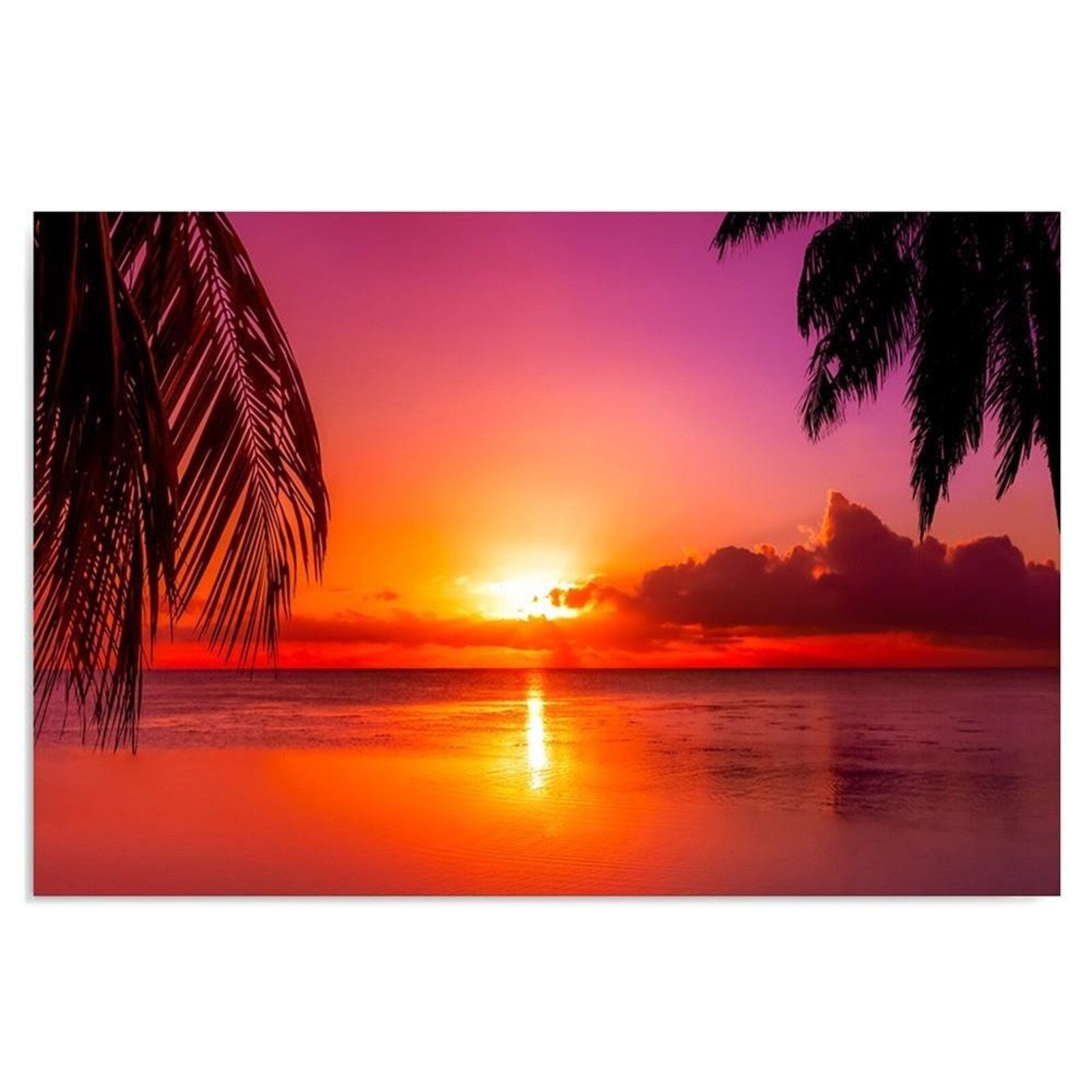 Tableau coucher de soleil et palmiers 3 | Leroy Merlin