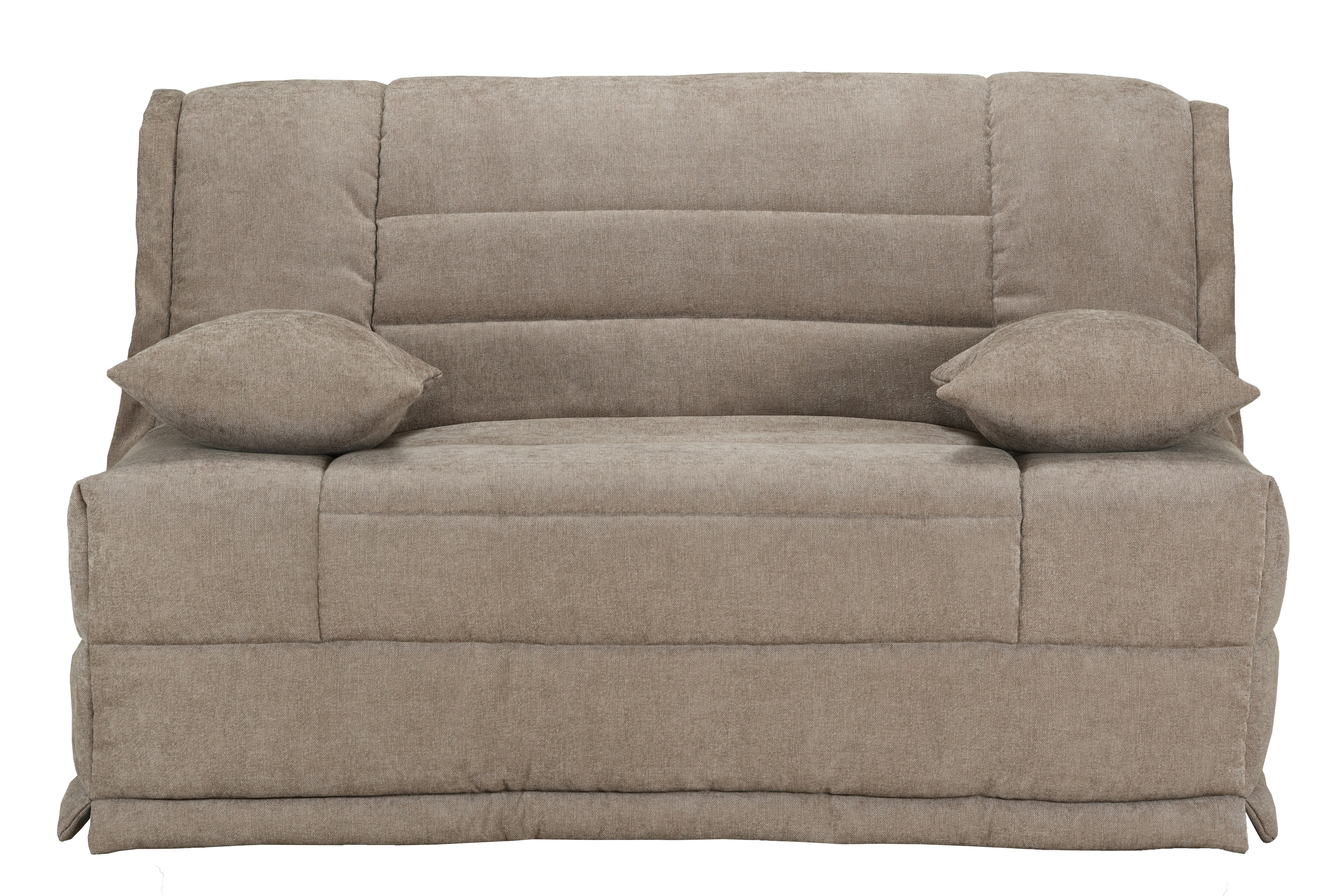 Banquette BZ microfibre matelas 12cm Venus-Couleur Taupe-160x200-Coffre ...