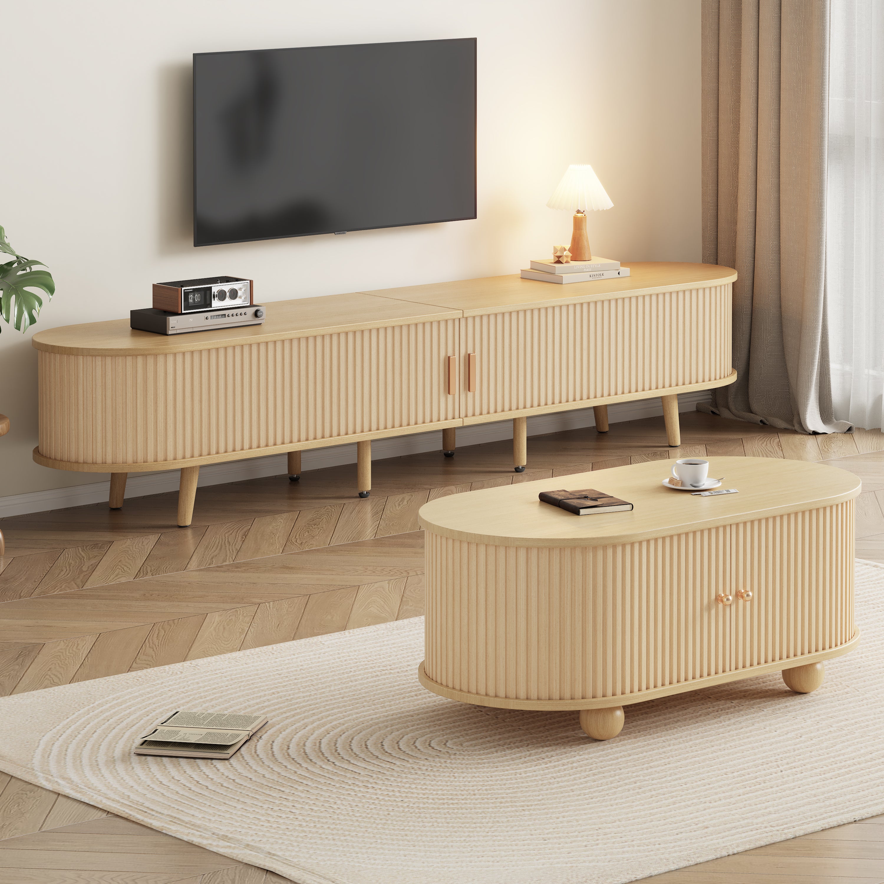 Meuble TV du salon avec combinaison rangement + table basse,combinaison ...