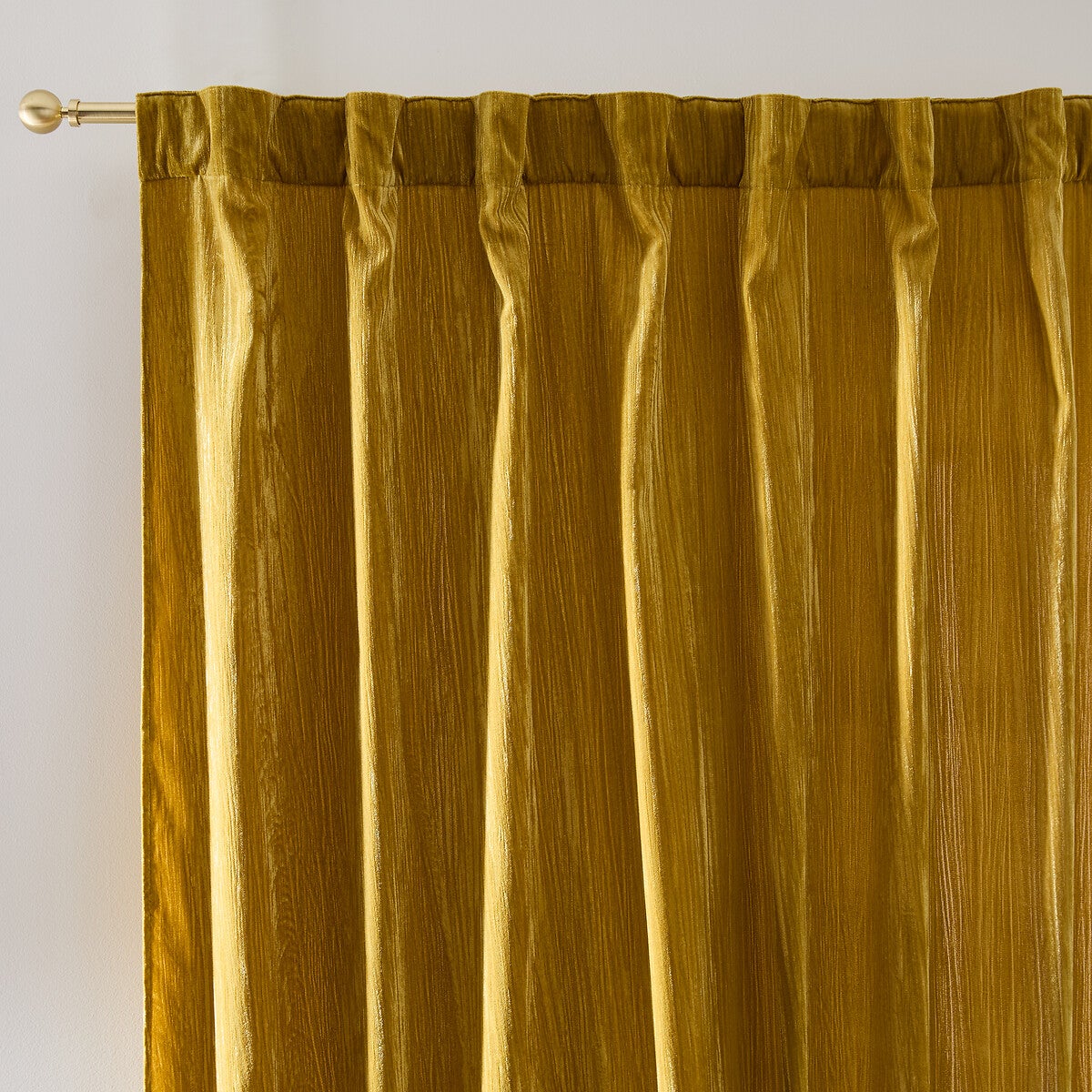 Rideau panne de velours pattes cachées, Susana - Absinthe - 300 x 130 ...