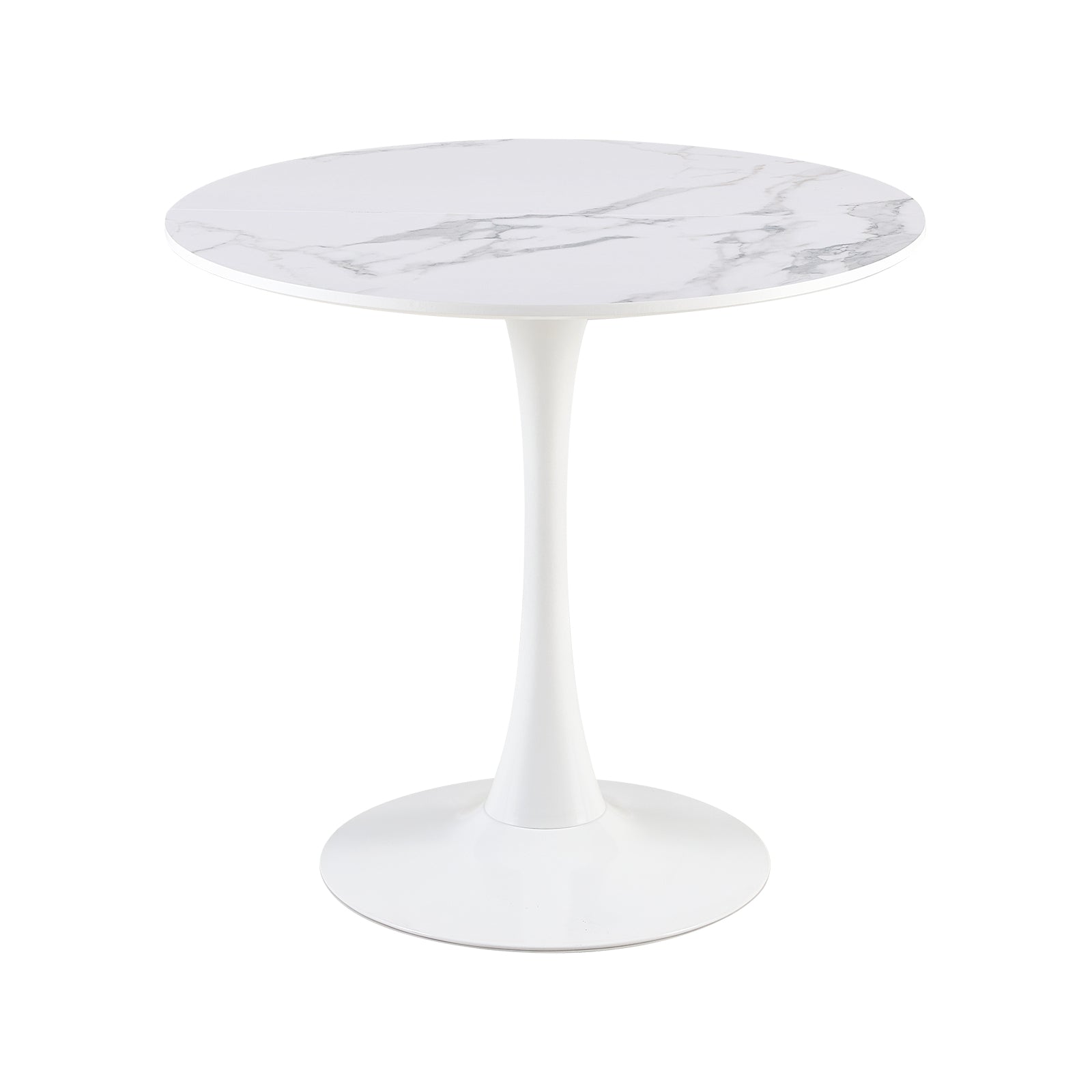 Table Ronde Blanc Loisirs Table à Manger Scandinave Balcon Petite Table ...