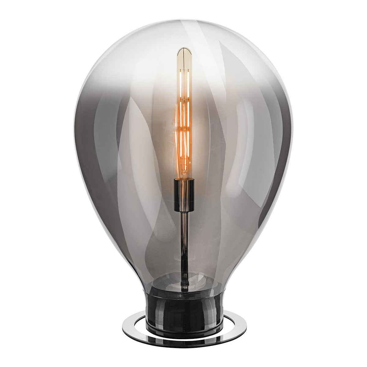 Lampe de table design en verre fumé 65 cm Capri | Leroy Merlin