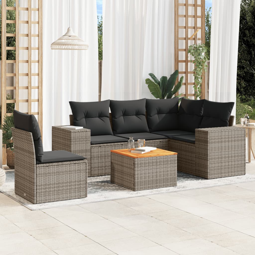 Salon de jardin 6 pcs | Mobilier d'Extérieur | Ensemble de Table et ...
