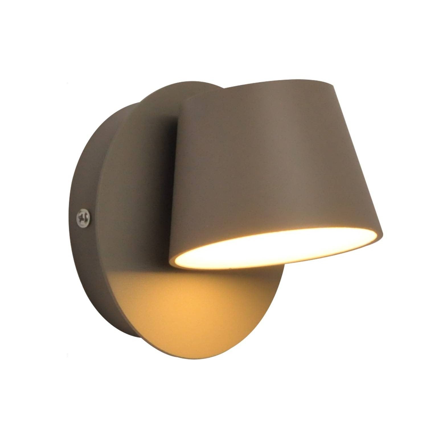 Aplique de pared LED "KOP" orientable 6W - Gris | Leroy Merlin