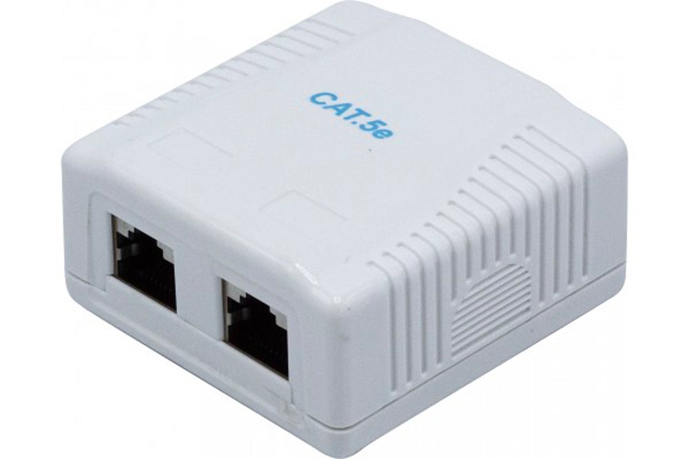 CONECTICPLUS Boitier mural rj45 2 ports cat 5e stp | Leroy Merlin