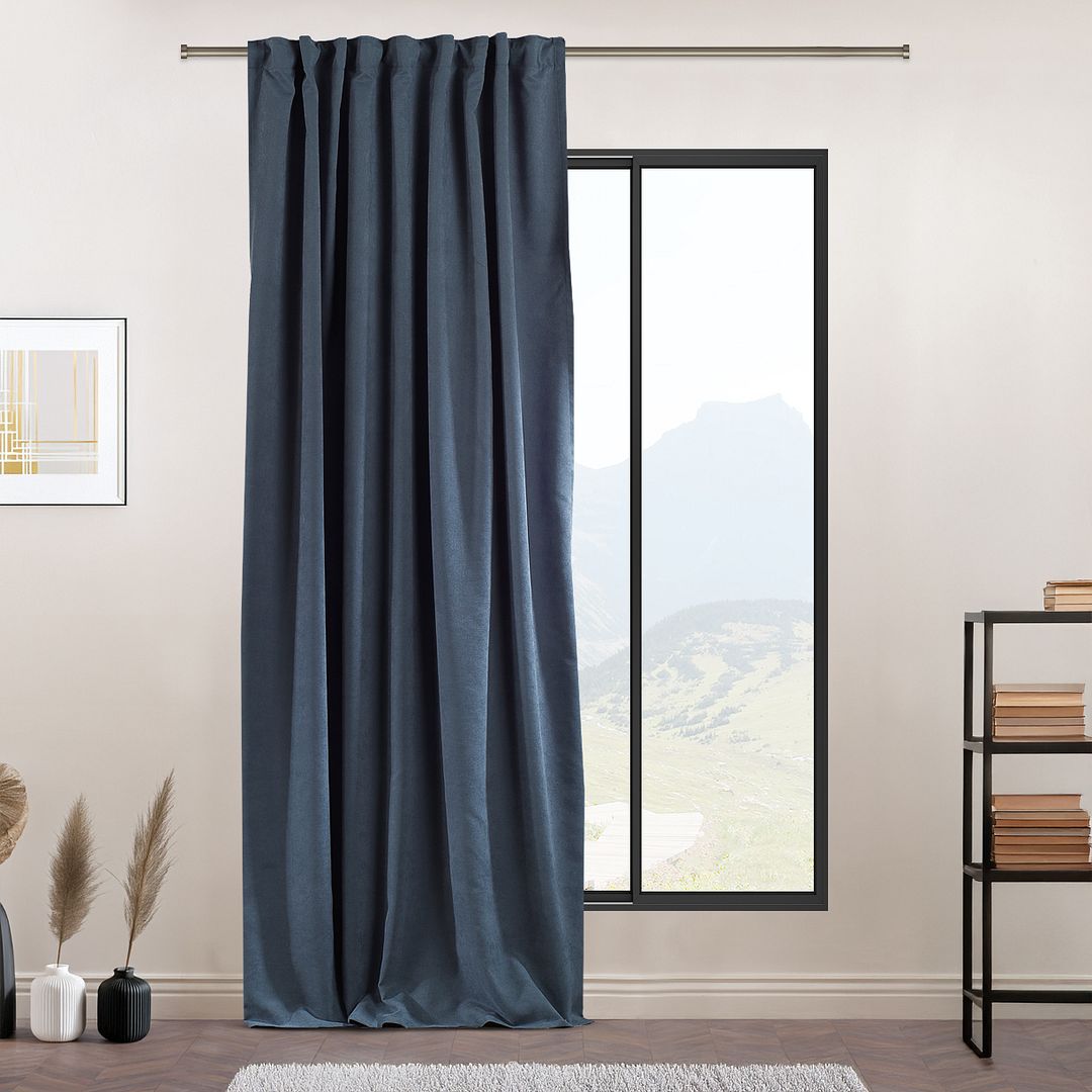 Rideau décoratif extra long et large Bleu Ciel 140X325 | Leroy Merlin