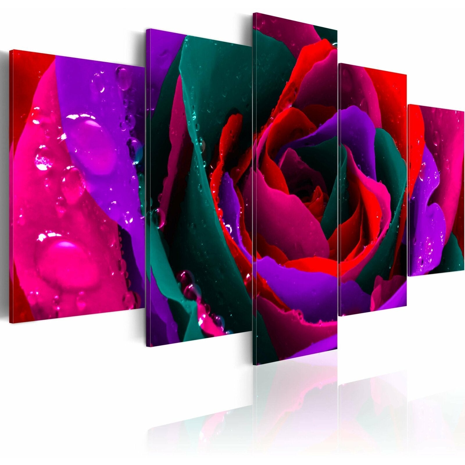 Tableau roses multicolores - 100 x 50 cm | Leroy Merlin