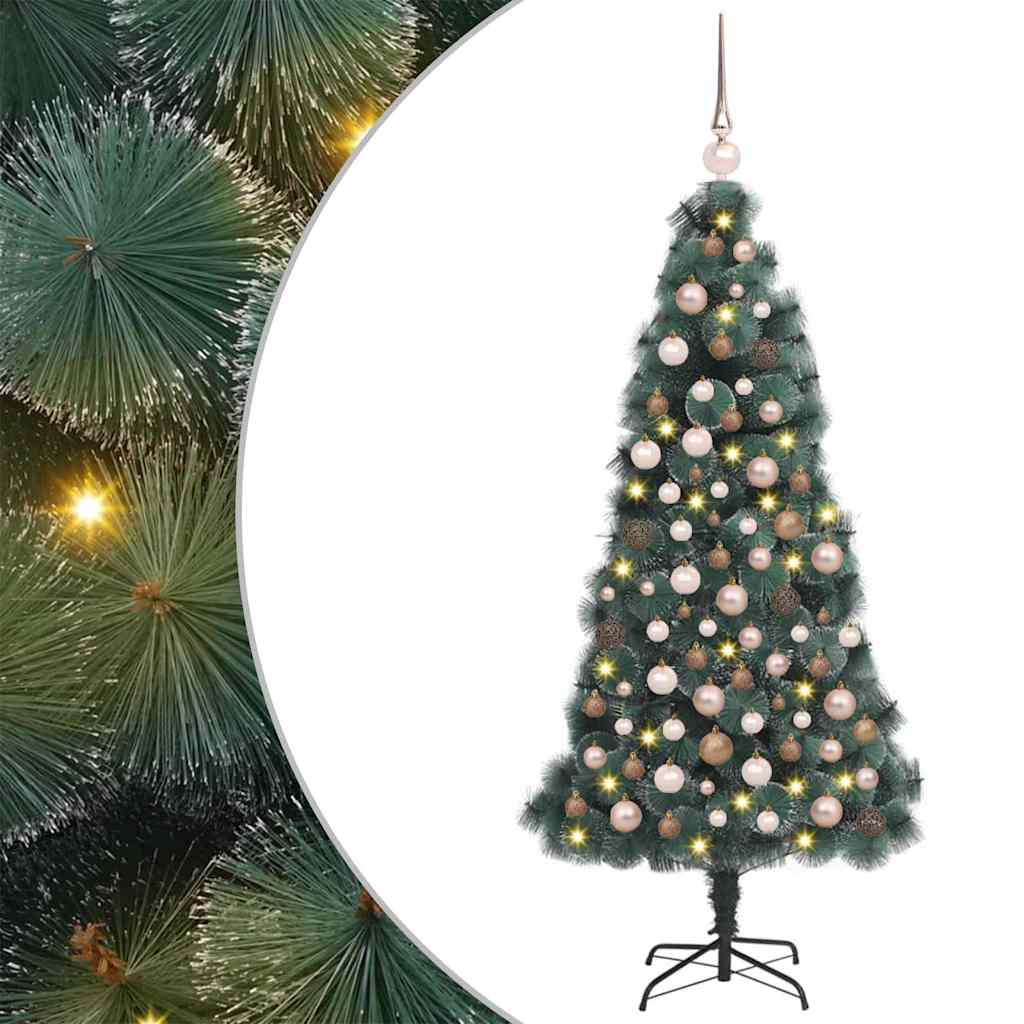 Árbol de Navidad artificial preiluminado con juego de bolas | Leroy Merlin