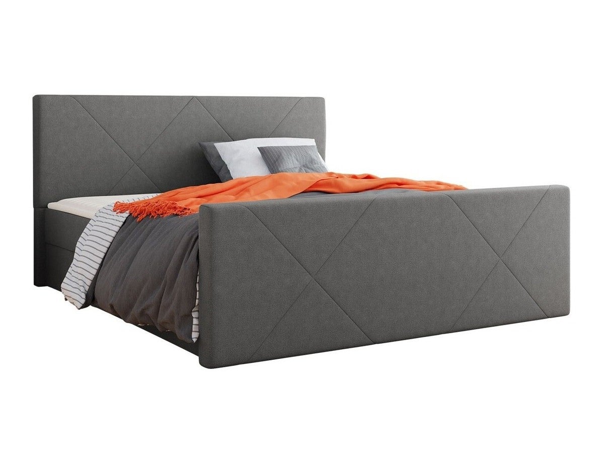 Letto continentale Memphis 120, Doppio, Continentale, Grigio, 160x200 ...