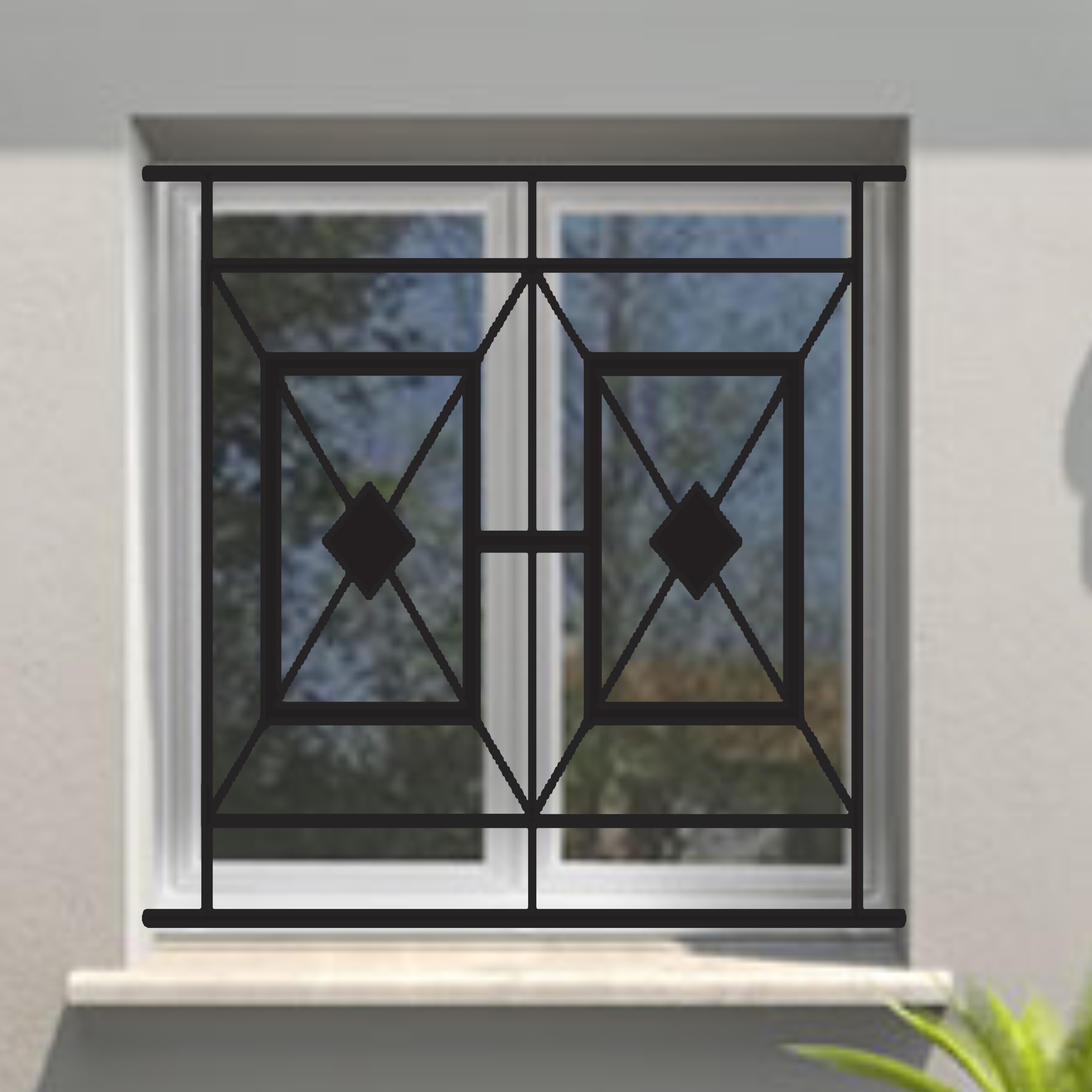 Grille de Defense Toulousaine pour Fenetre H= 105 cm x L= 140 cm (côte ...