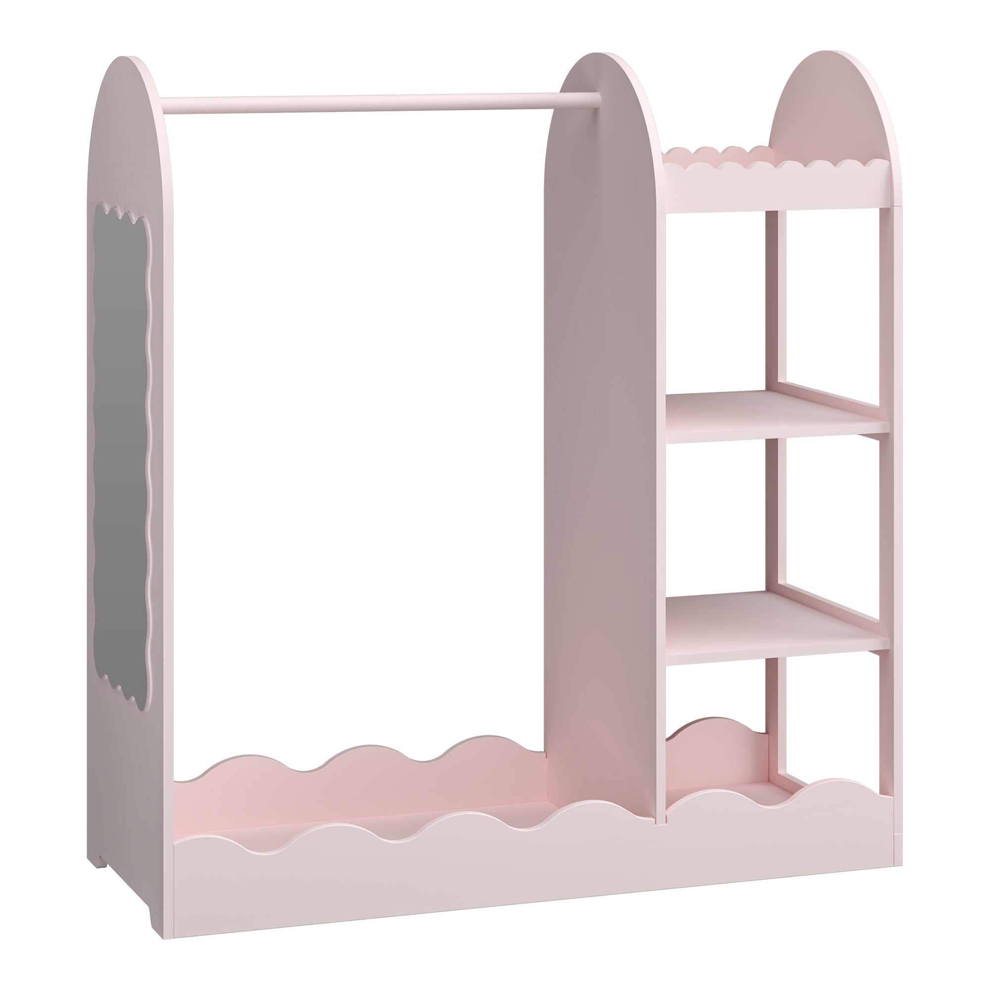 Perchero burro infantil Vestnes con estantería 100x94x38cm Rosa [en ...