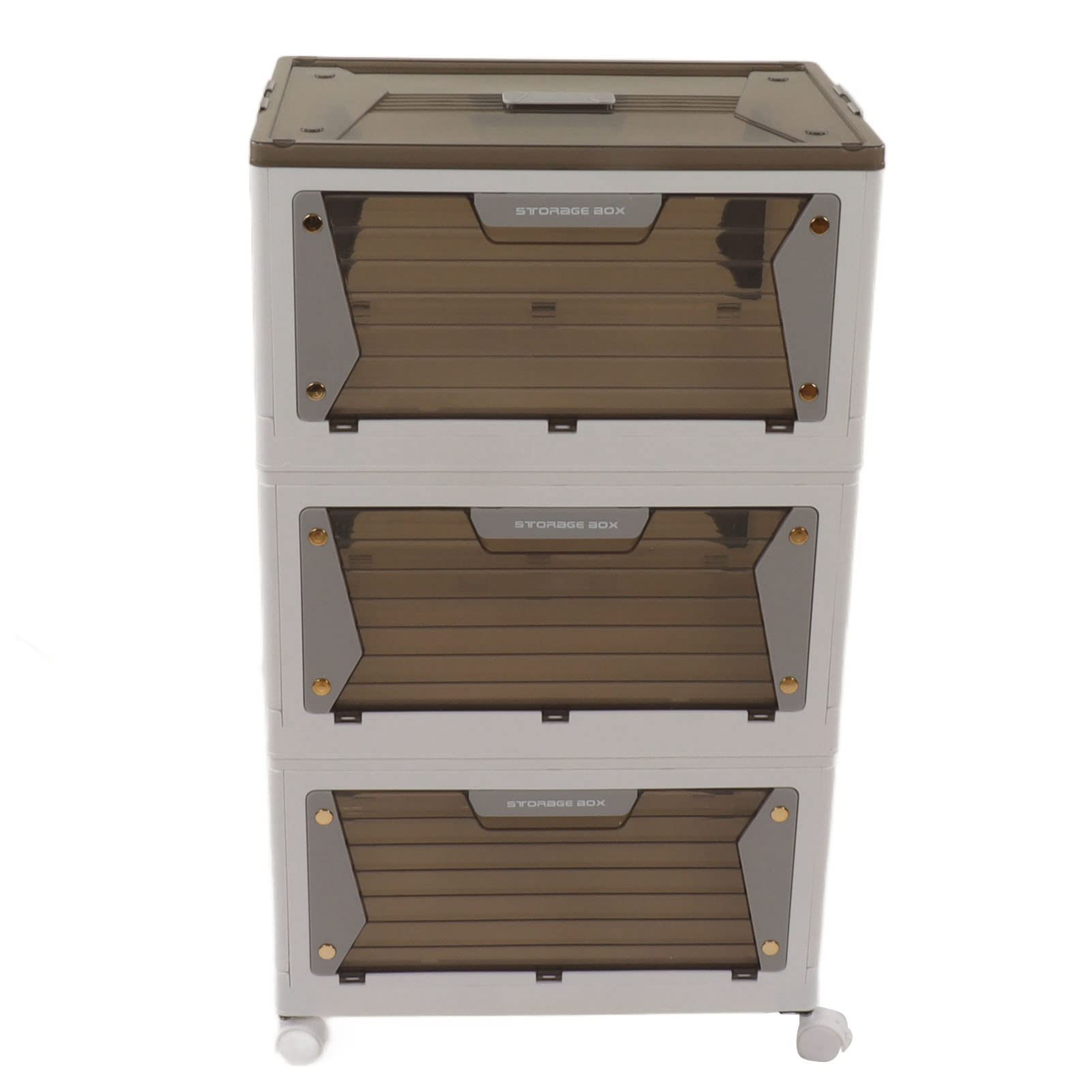 Contenedores de almacenamiento apilables, plegables, estables, con ...