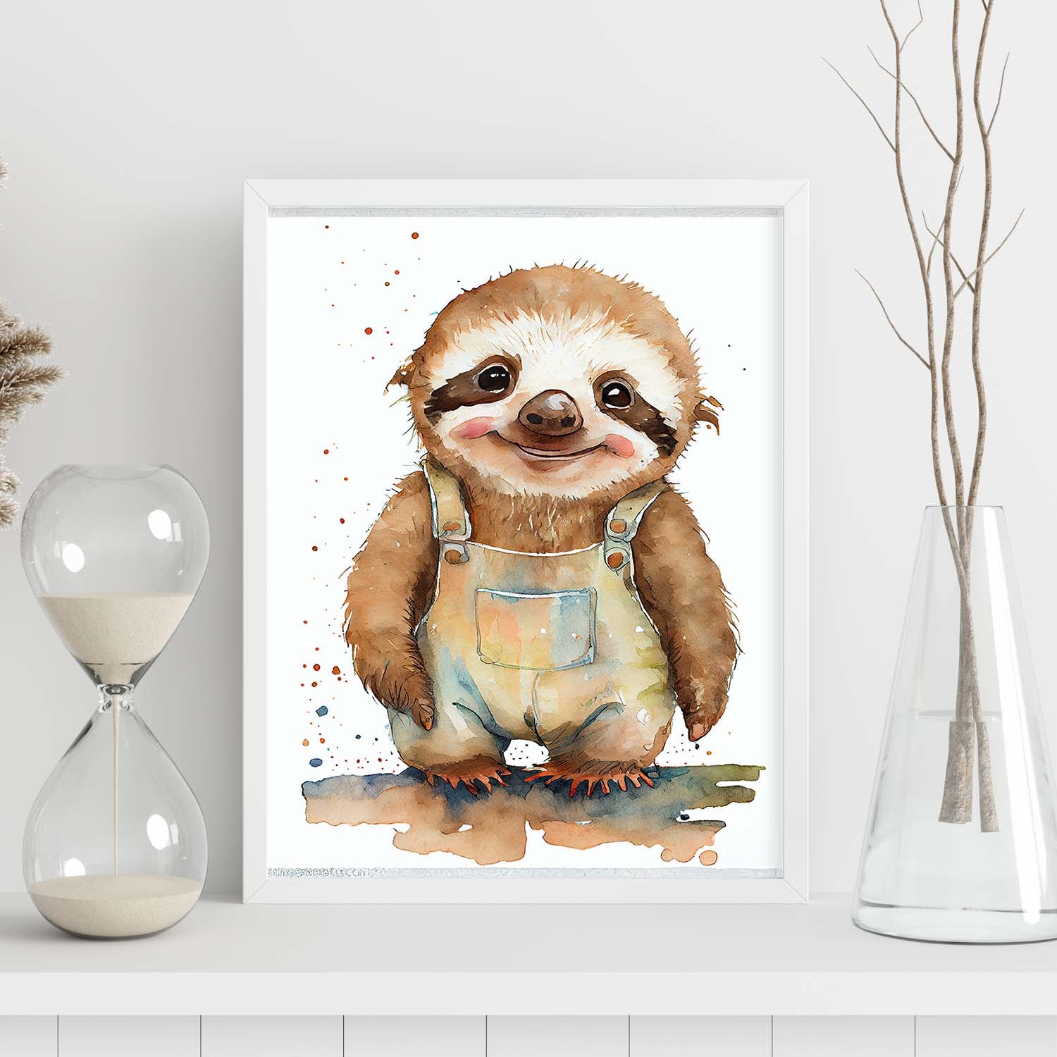 Nacnic Poster Di Pigrizia In Stile Acquerello Illustrazioni Di ...