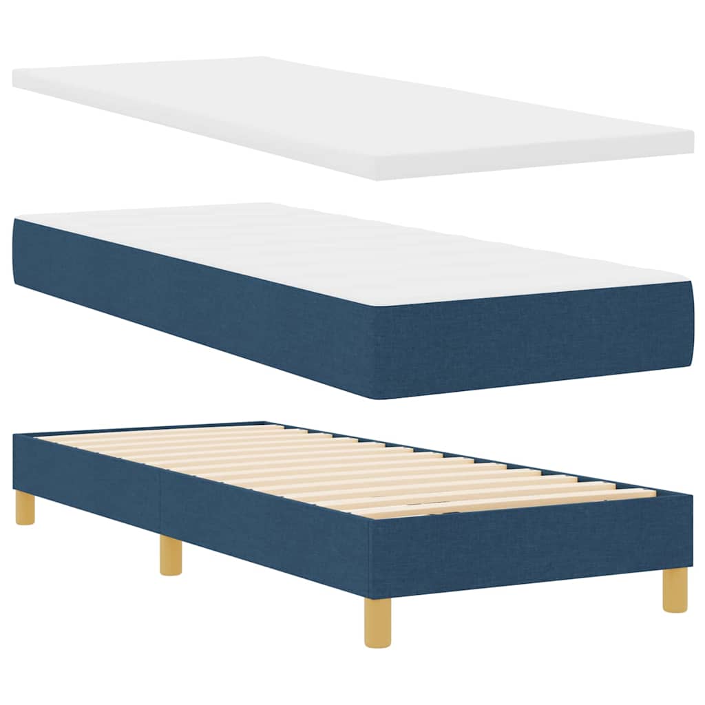 Cama individual | Cama para adultos | Cama con somier y colchón - Azul ...