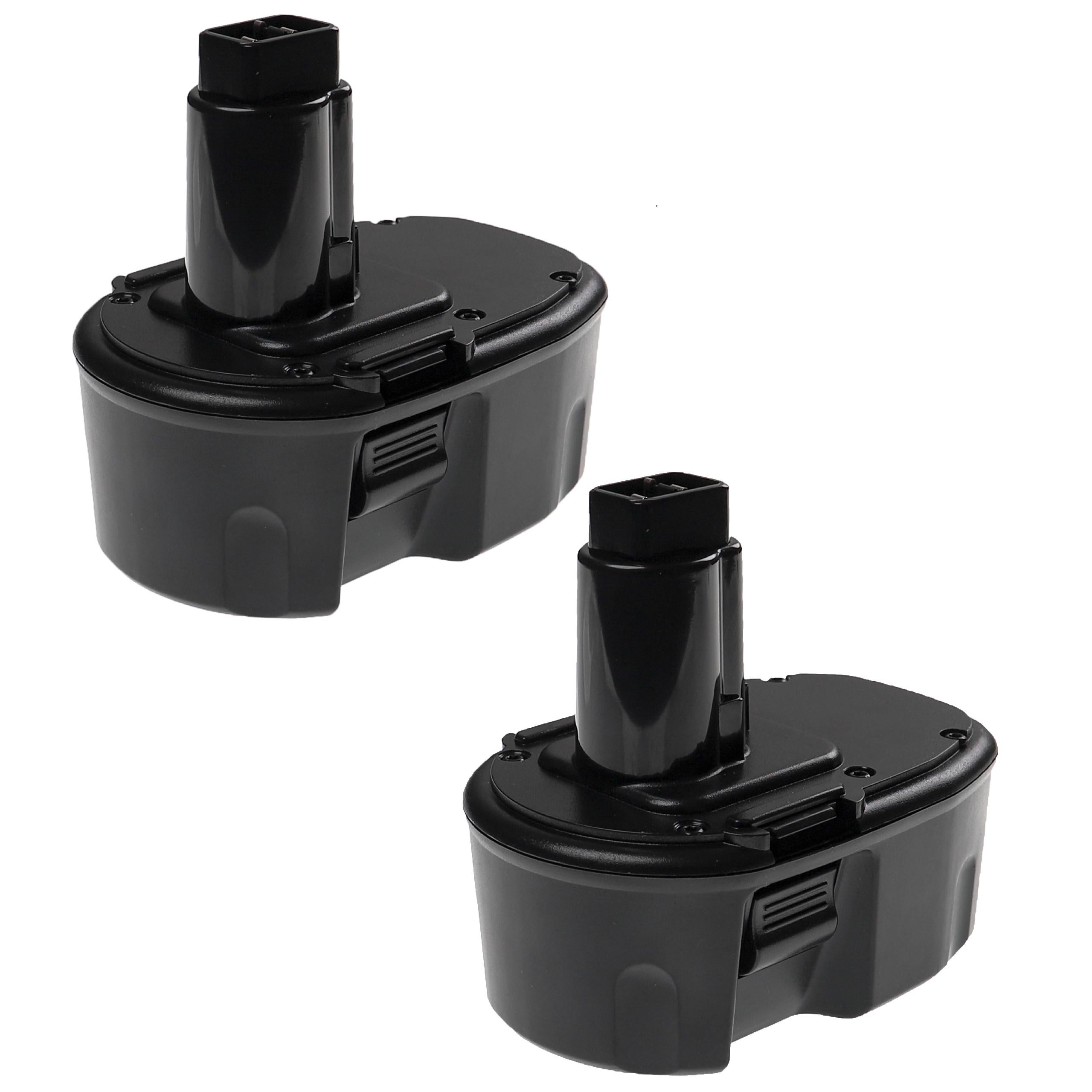 EXTENSILO 2x Batteries compatible avec Dewalt DC612KA, DC528 FlashLight ...