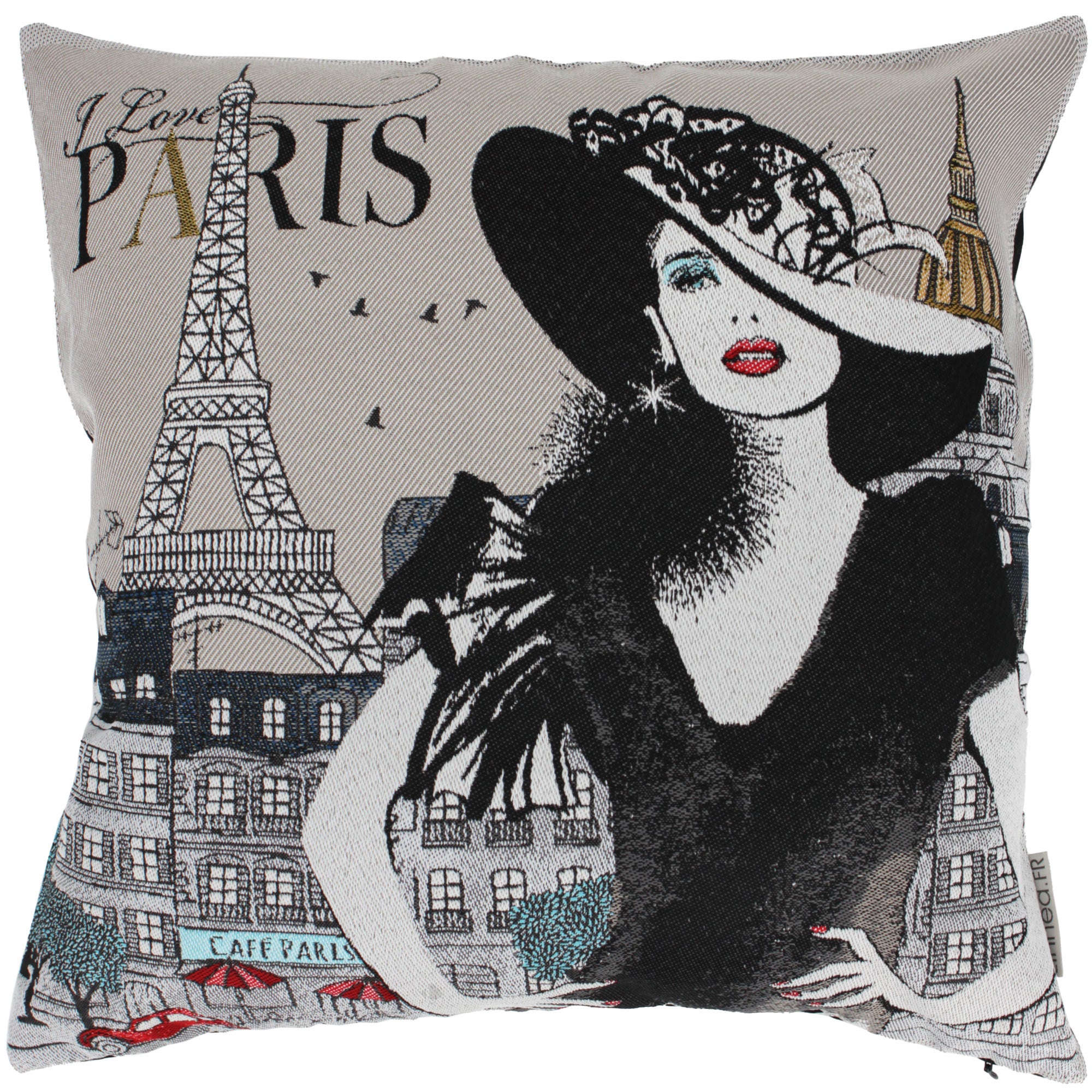 Housse de coussin 45x45 cm AUDREY Lin | Leroy Merlin