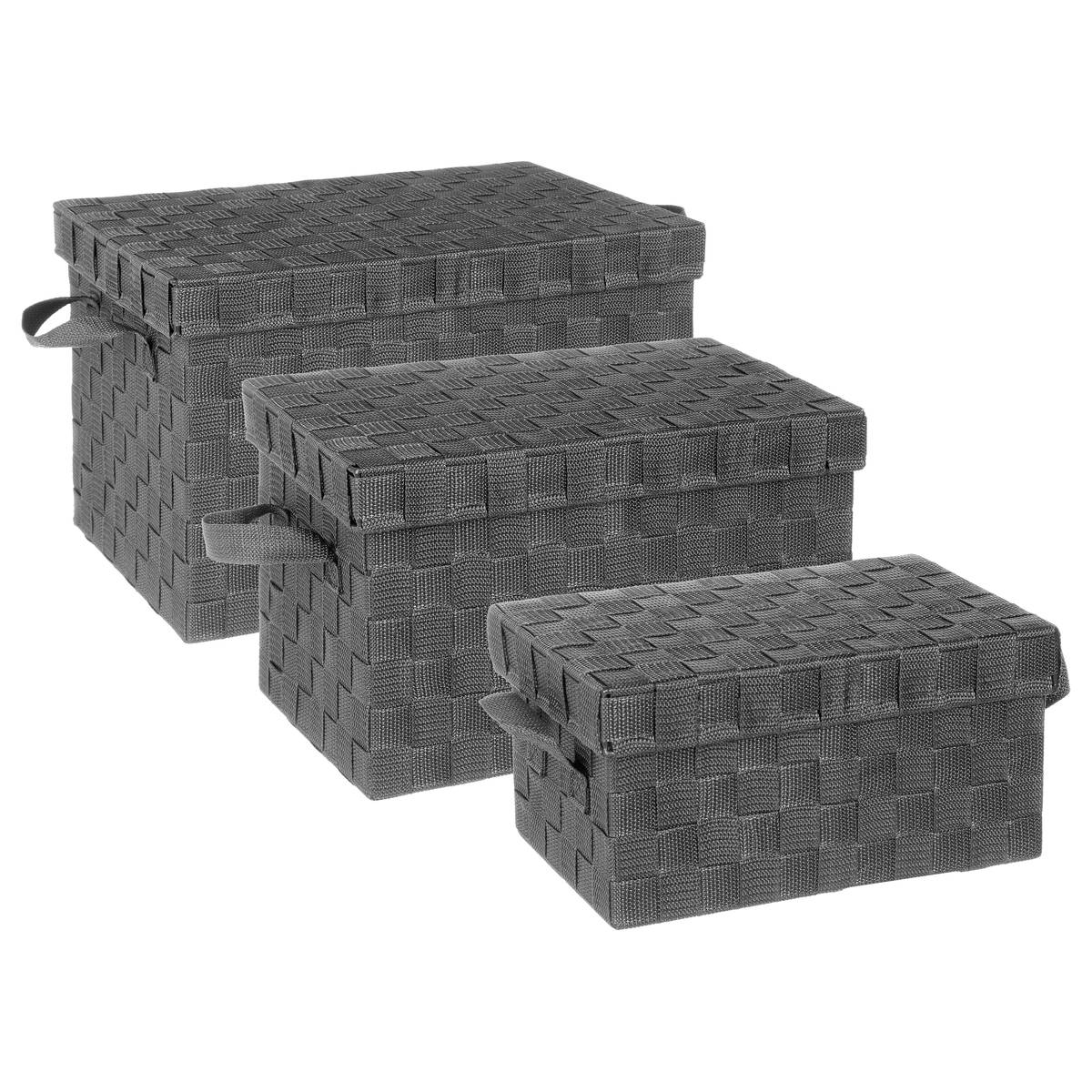 Boite rectangulaire gris foncé x 3 - 5five | Leroy Merlin