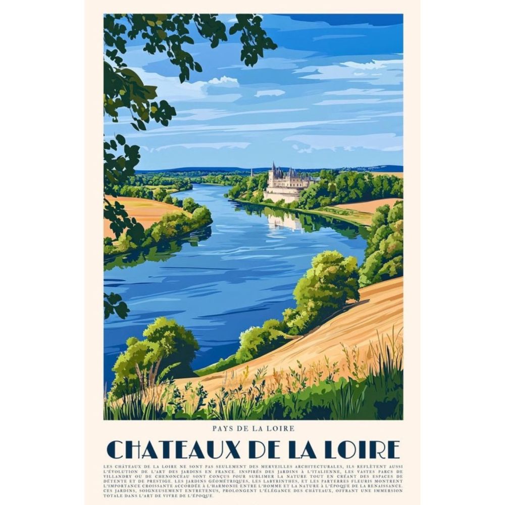 Affiche - Chateaux de la Loire - Posters de nos Régions - Format A2 - Très Grand 59,4cm x 42cm ...