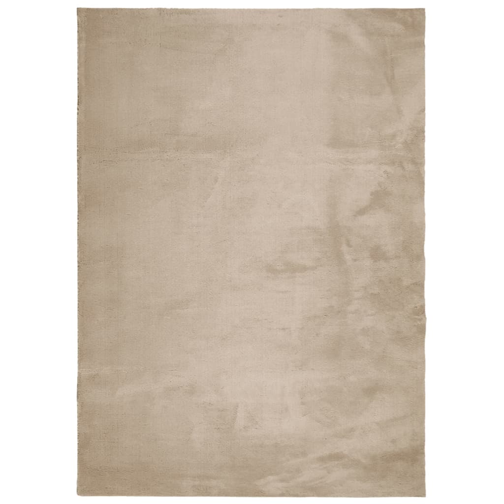 Tapis doux lavable à poils ras sable 200x280 cm - COMFORTXL | Leroy Merlin