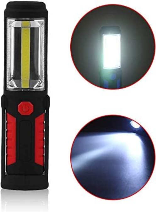 Lampe torche LED rechargeable, lampe de travail LED COB 2 en 1, adaptée ...