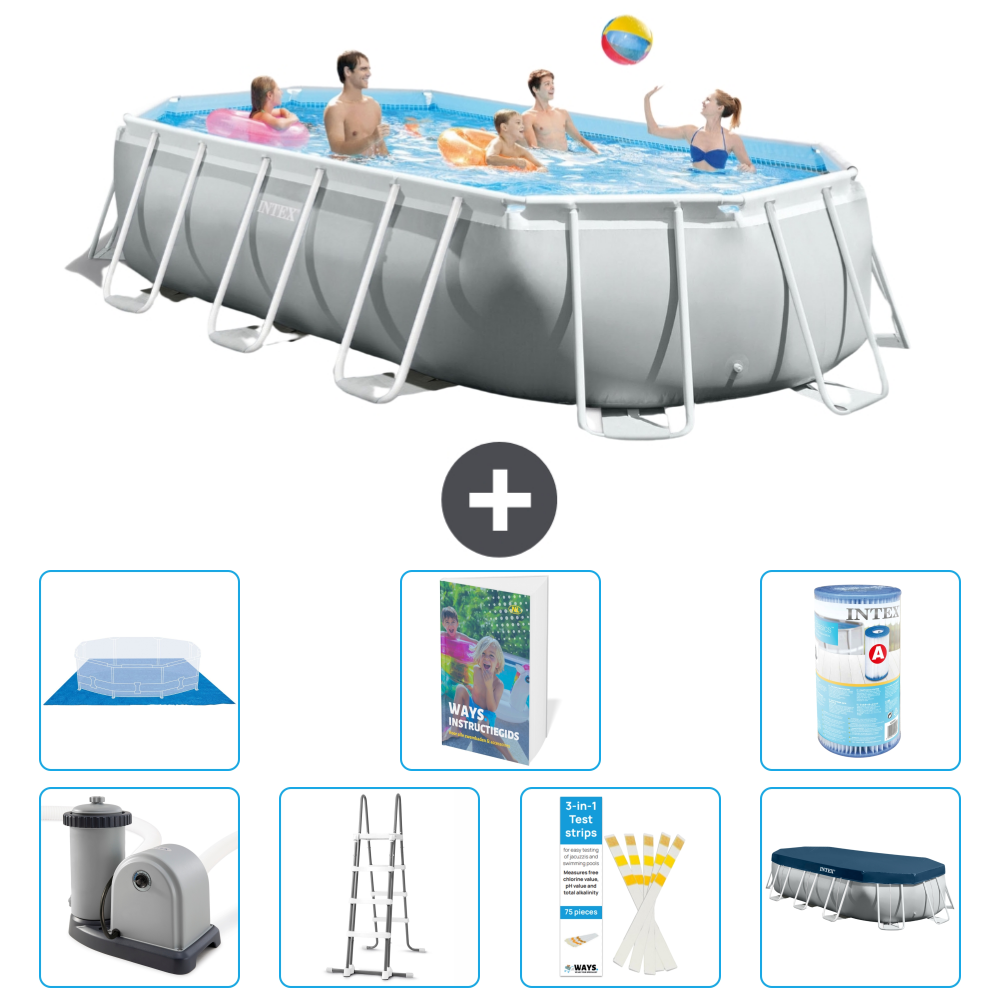 Intex Piscine Prism Frame Ovale - 503x274x122 cm - 8-pièces S594 ...