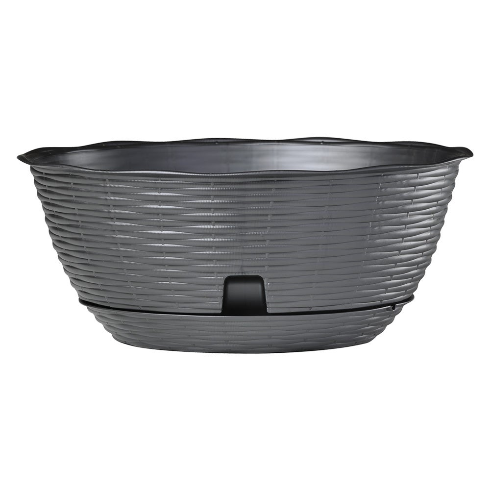BOL POUR FLEURS 'PAILLE' Ø cm 30xh.13 lt.5,8 - anthracite | Leroy Merlin
