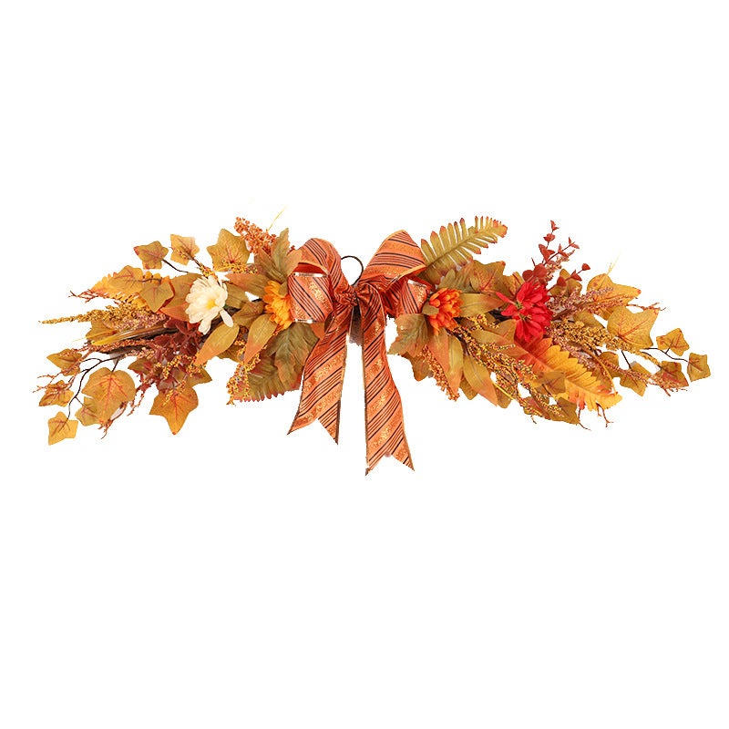 Arche de porte artificielle sur le thème de l'automne avec feuille d ...