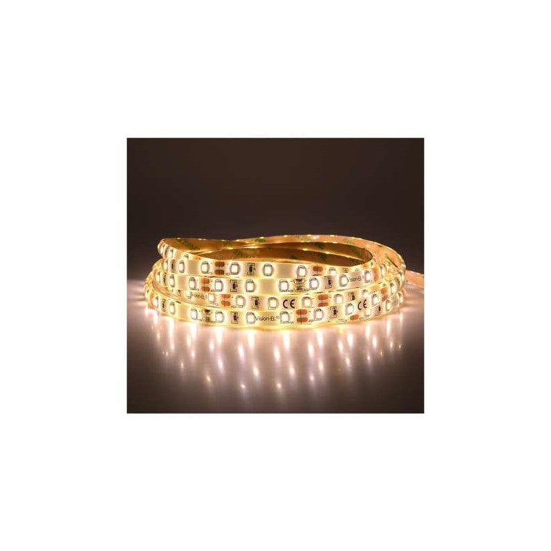 BANDE LED BLANC 2700K 5 M 60 LEDS ET 4.8 W / M IP65 12V PU | Leroy Merlin
