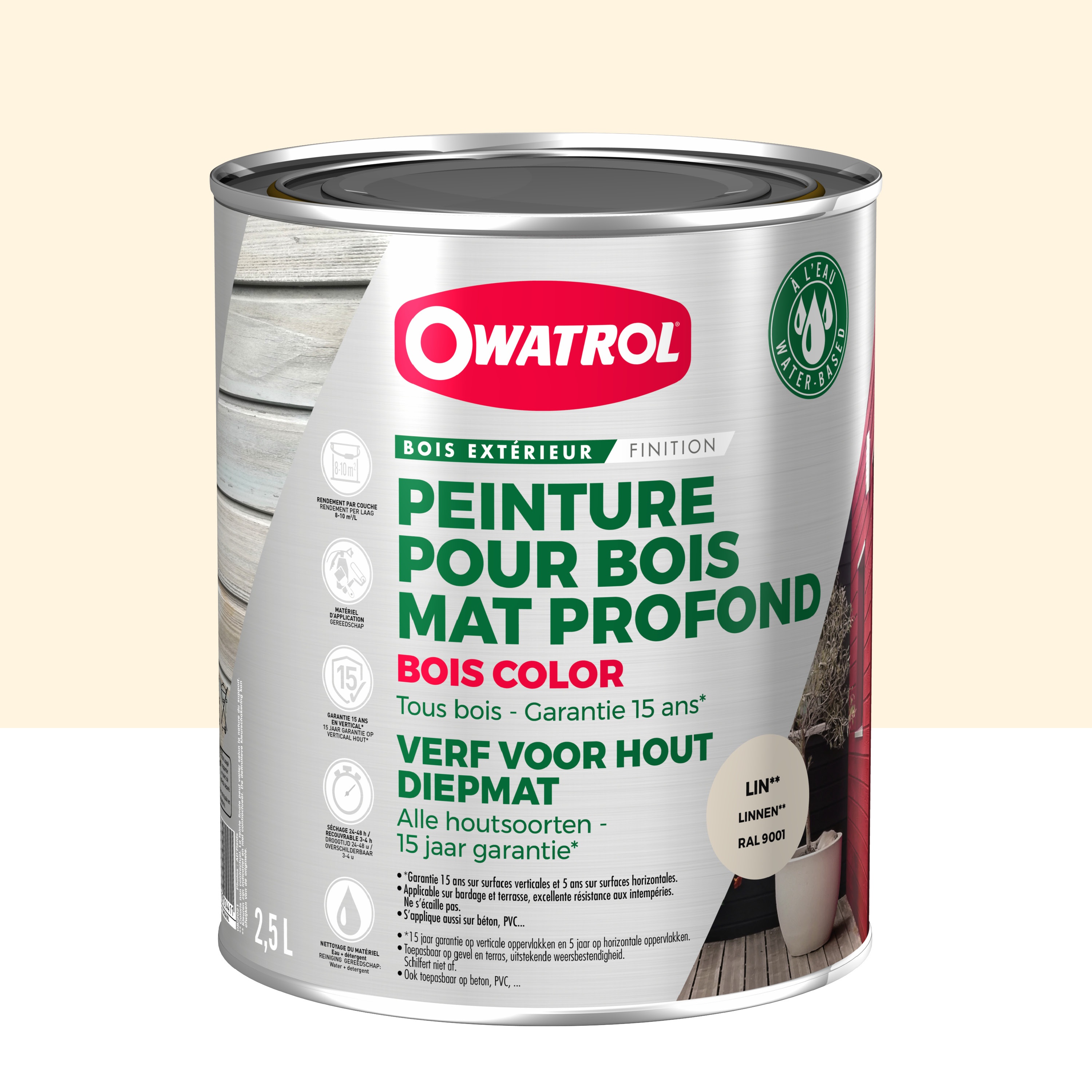 Peinture pour bois extérieur opaque - Finition Mate Owatrol BOIS COLOR ...