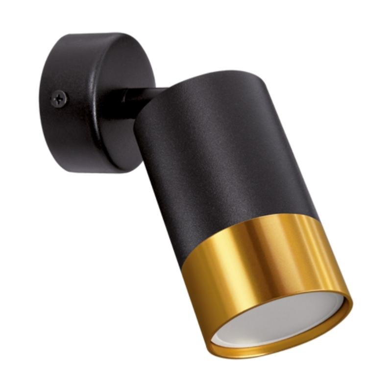Foco orientable de superficie NEGRO y ORO para bombilla GU10 - SILAMP ...