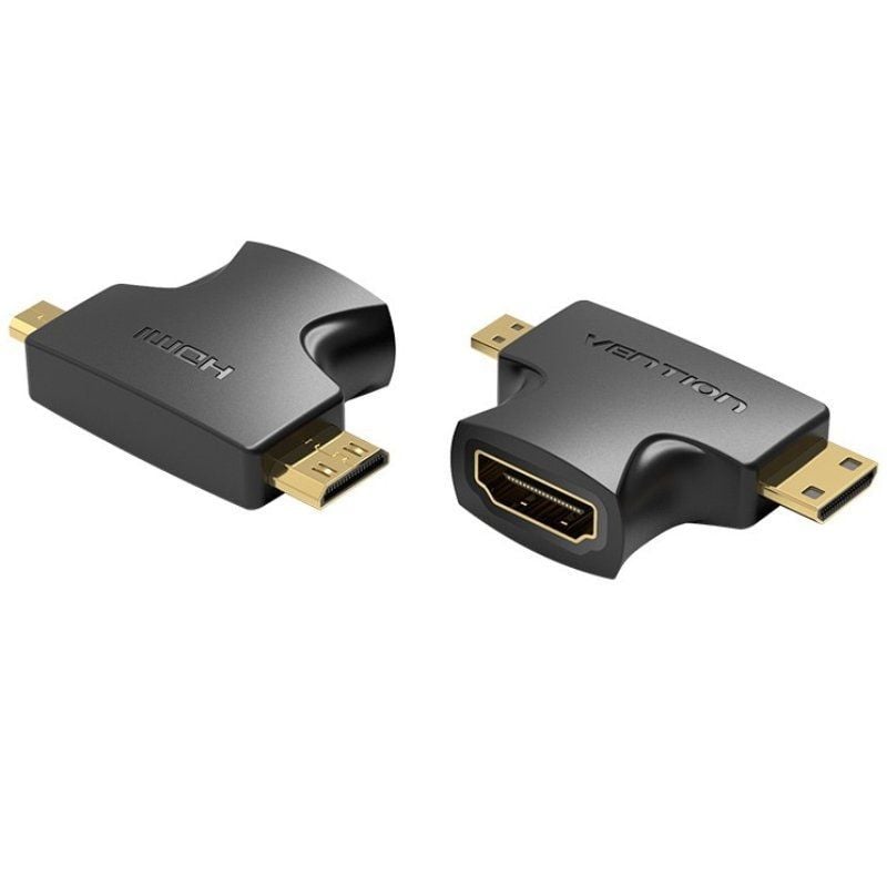 Adaptateur HDMI Vention 2 en 1 AGFB0/HDMI femelle vers Micro HDMI mle ...