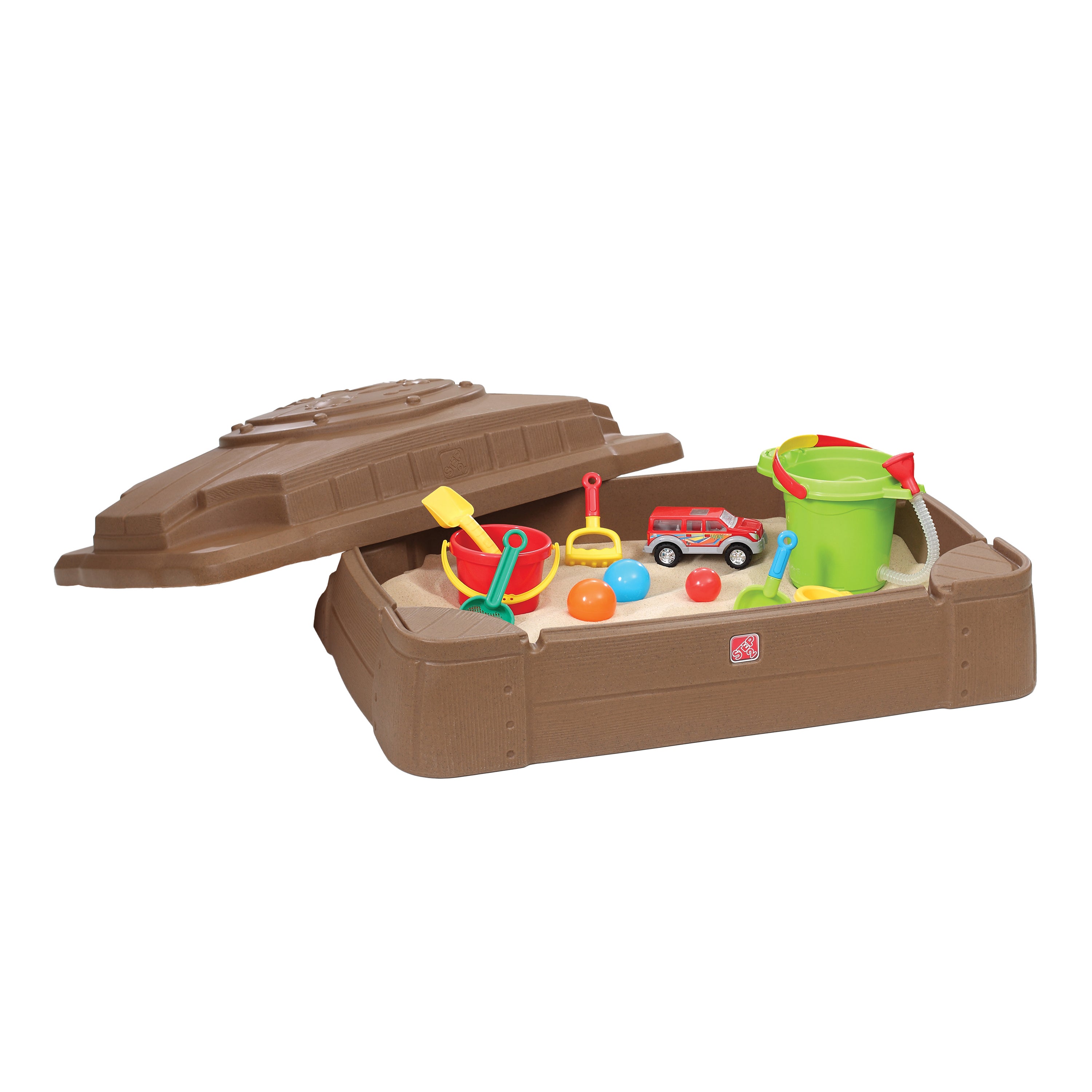Step2 Play & Store Sandbox con coperchio e aree di seduta | Sabbiera in ...