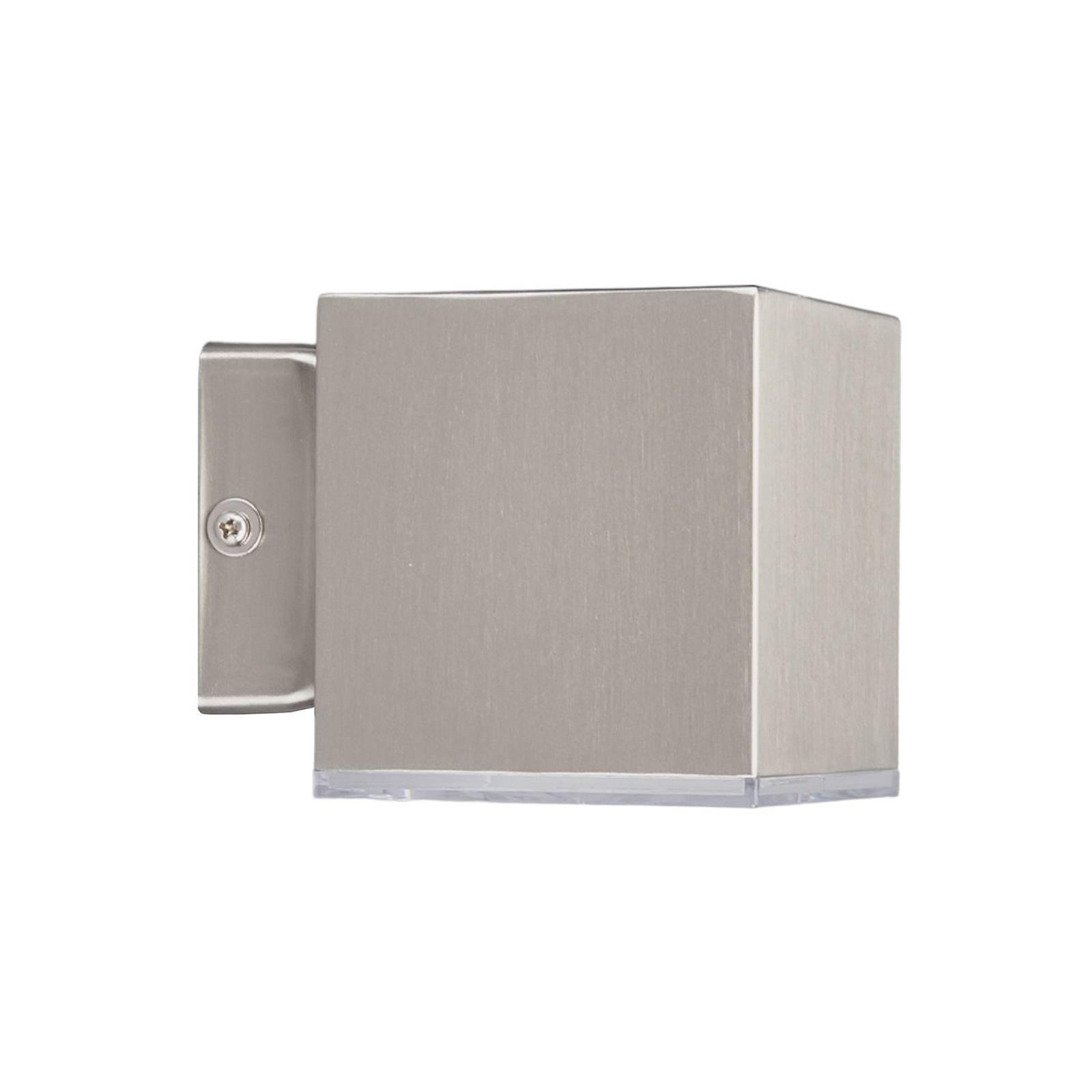 Lindby lámpara pared ext. LED compata Lydia acero inox., lámparas de ...