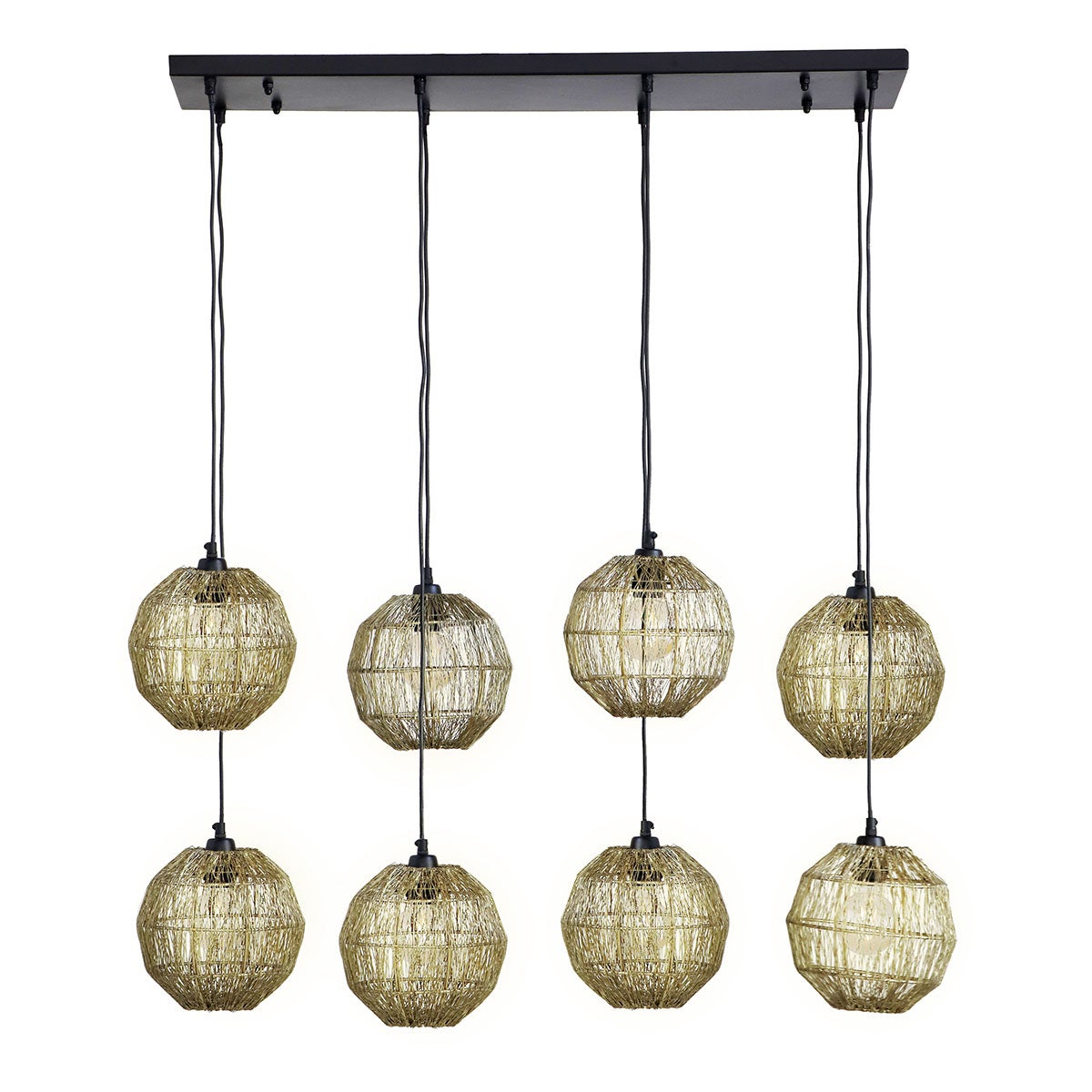 Globo - lámpara colgante - Hermi II - bronce - metal - gran lámpara de ...