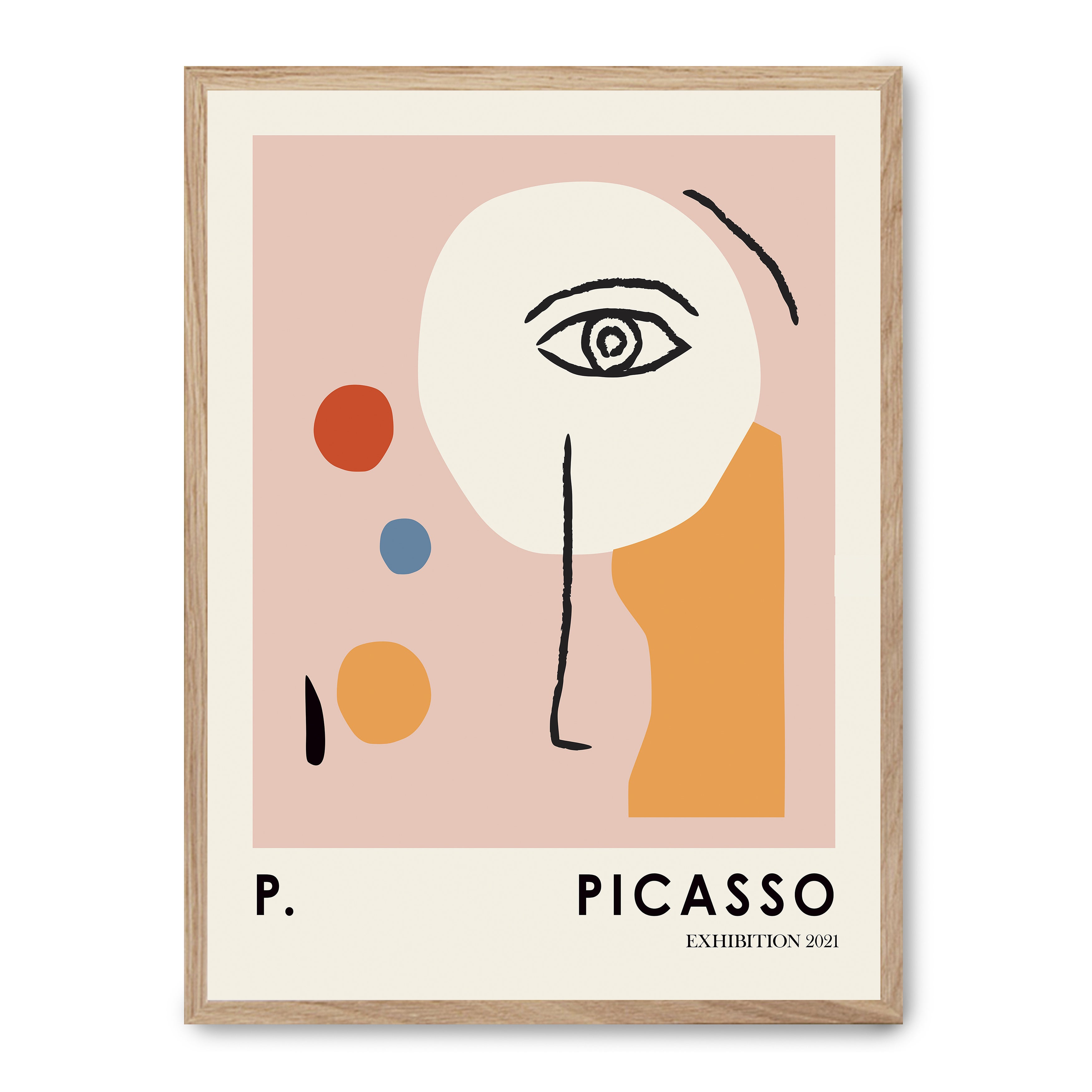 Cuadro Picasso portraits VI, marco premium chapado en roble, 30x40 cm ...