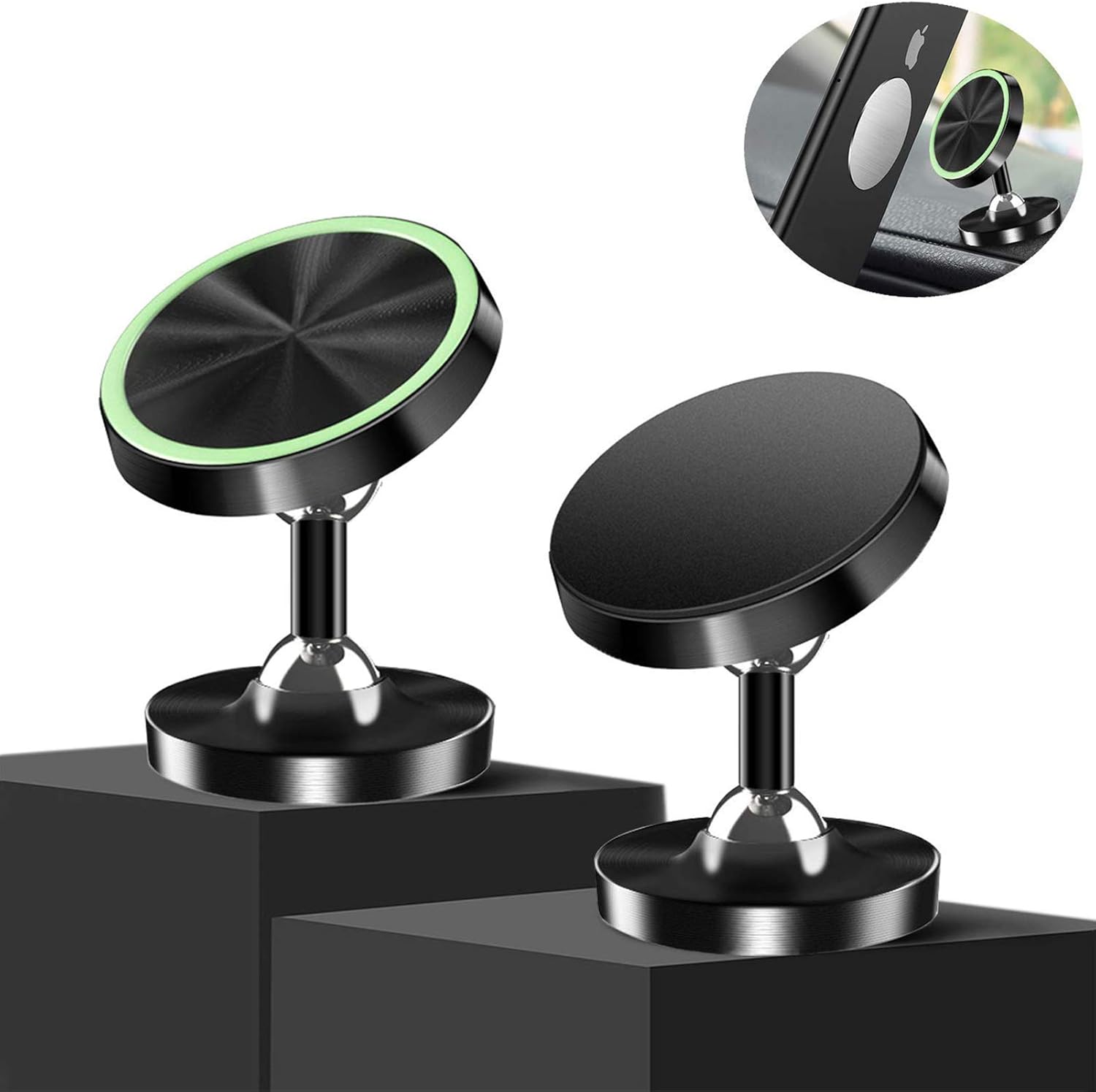 Lot de 2 supports magnétiques universels pour téléphone de voiture ...
